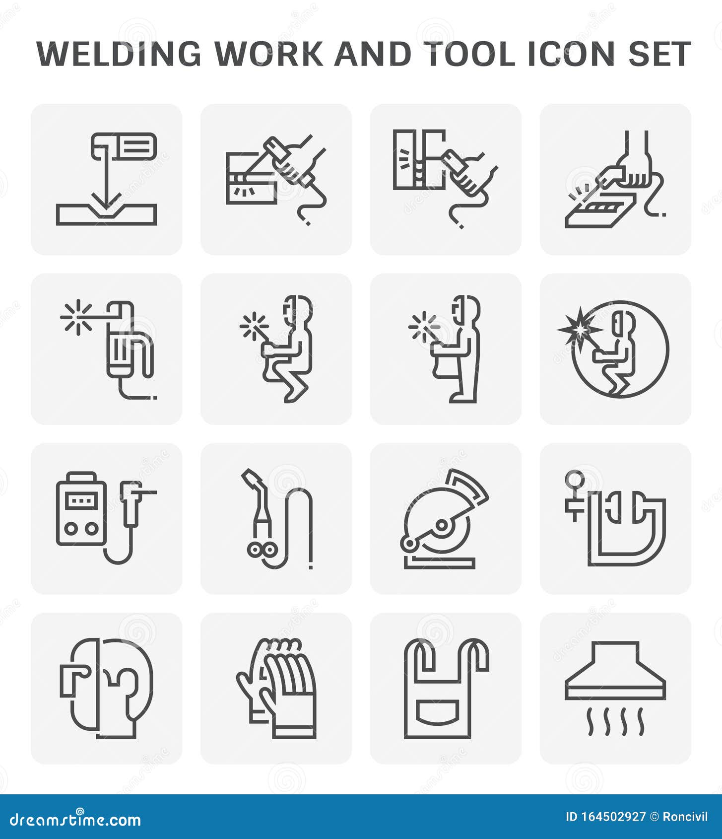 Welding work icon stock vector. Illustration of icon - 164502927