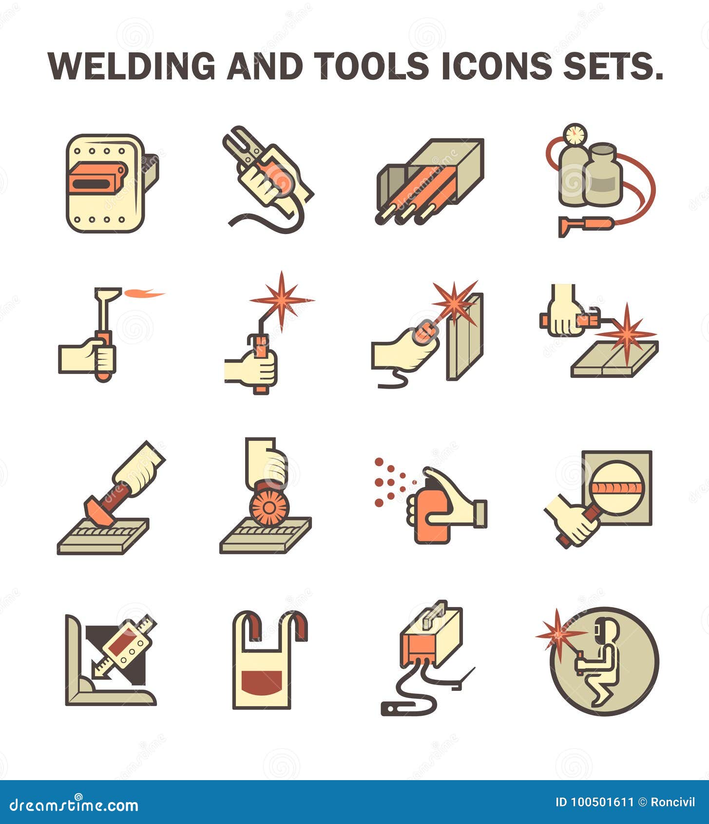 Welding work icon stock vector. Illustration of symbol - 100501611