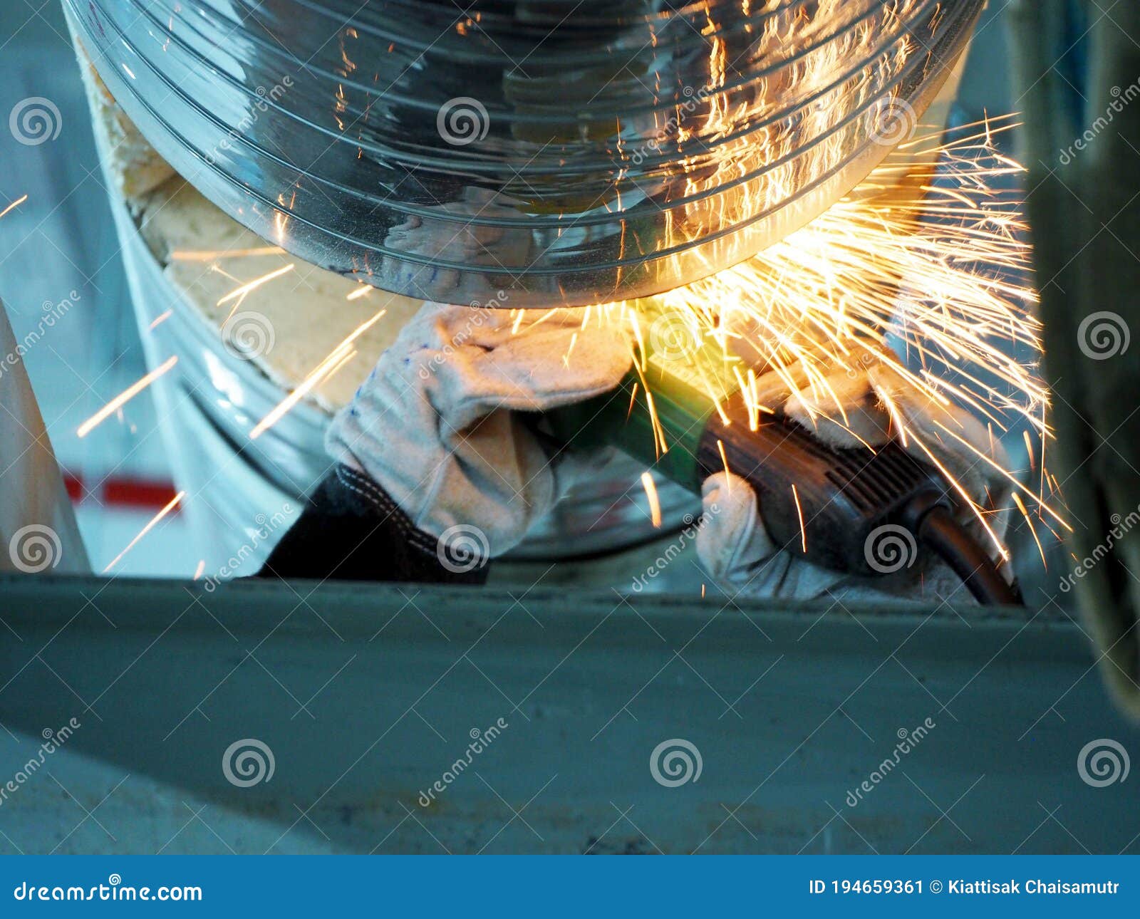 Welding Work ,worker with Protective Welding Metal Editorial Photo ...