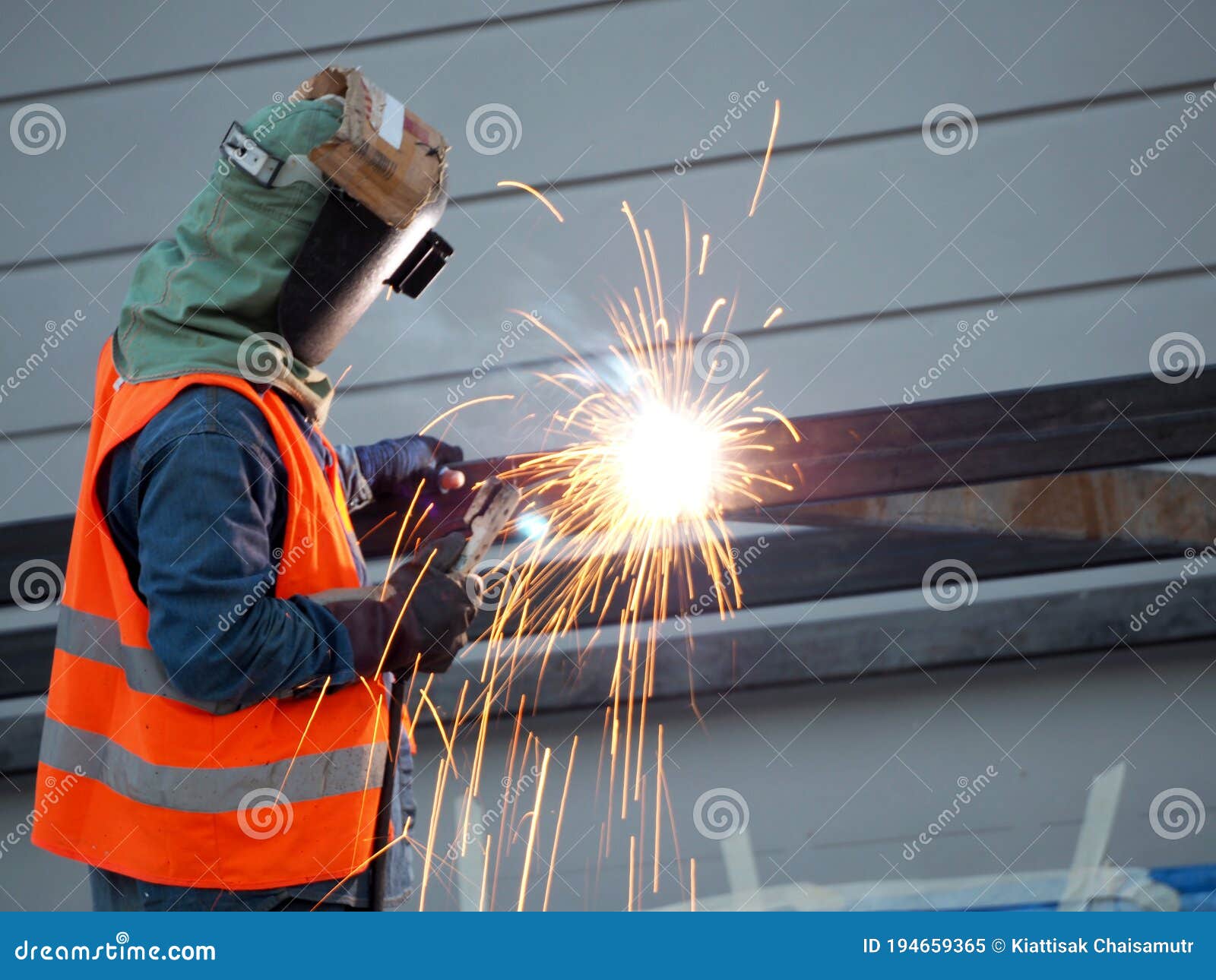 Welding Work ,worker with Protective Welding Metal Editorial Image ...