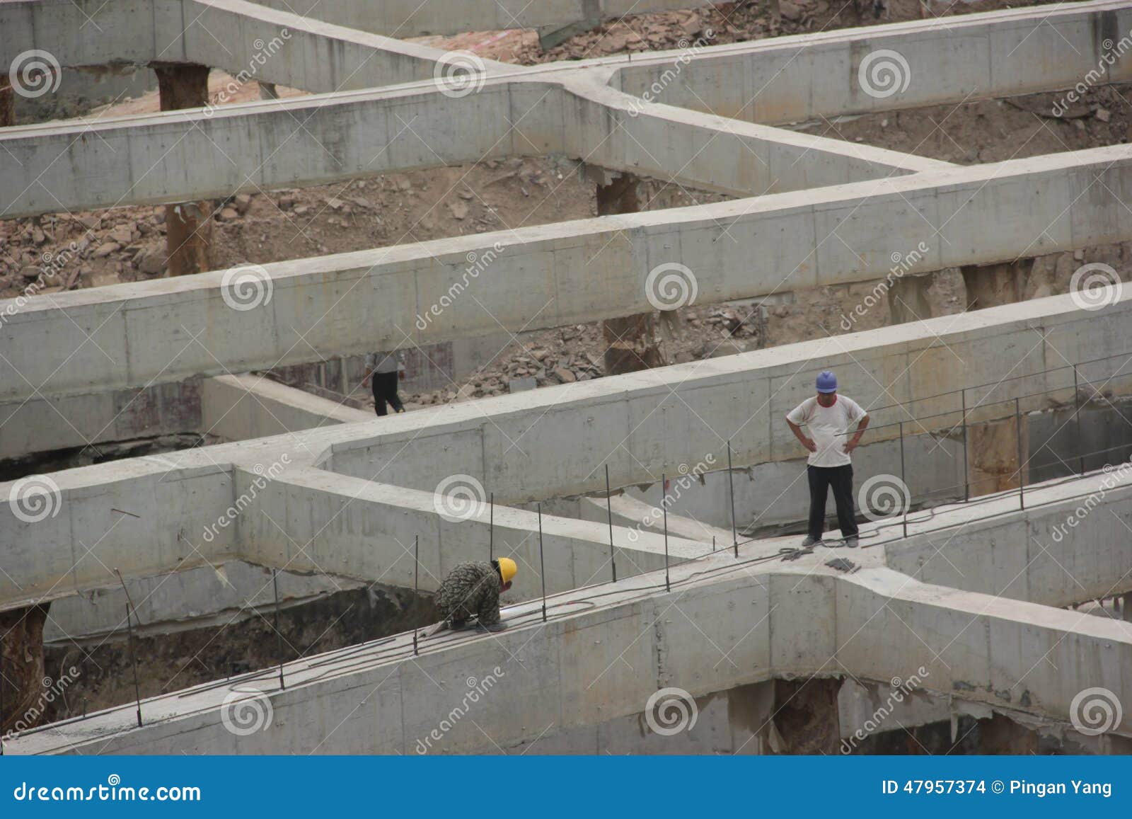 Are Welding Workers on the Skyscraper Foundation Editorial Stock Image ...