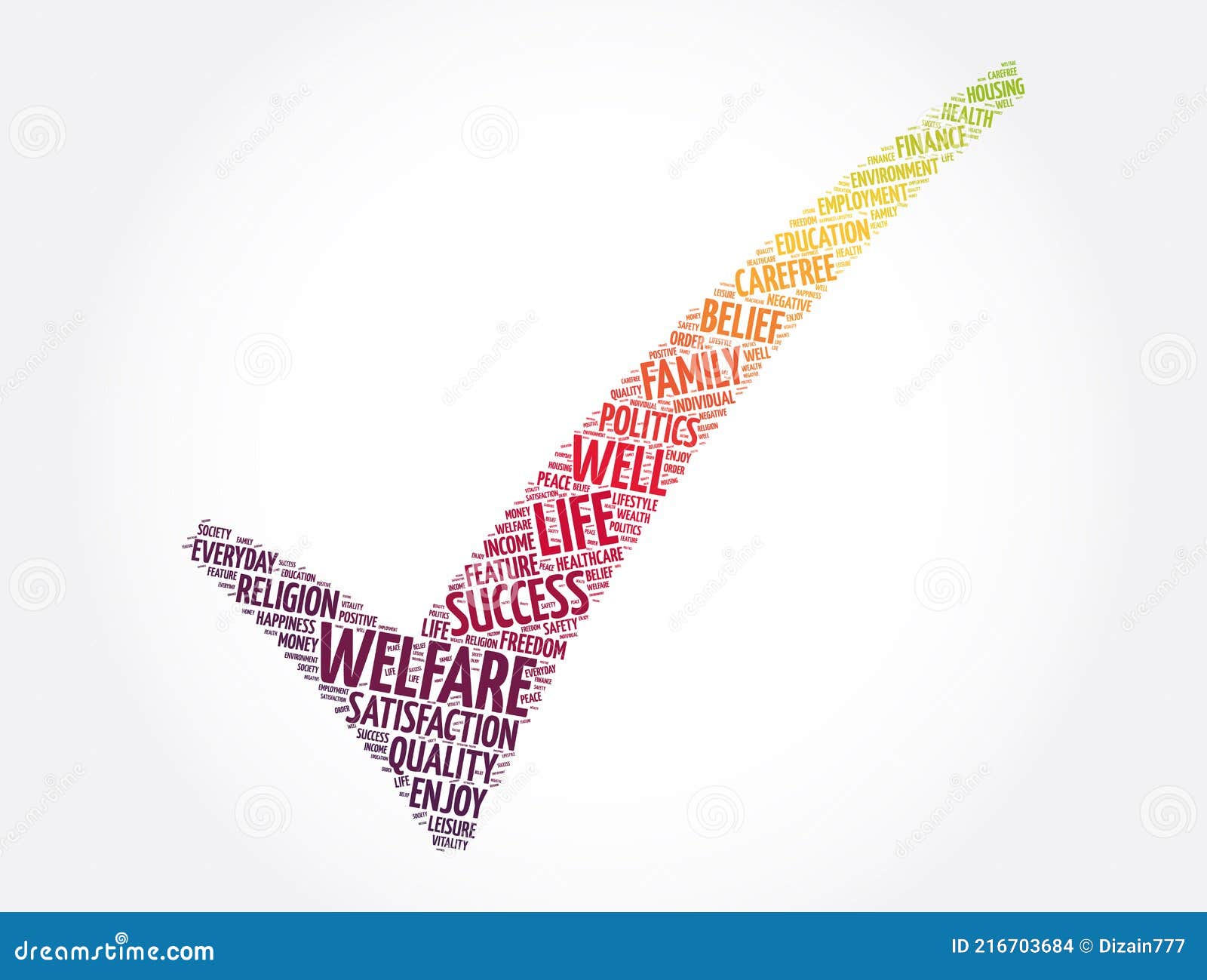 Welfare Check Mark Word Cloud Collage, Concept Background Stock ...