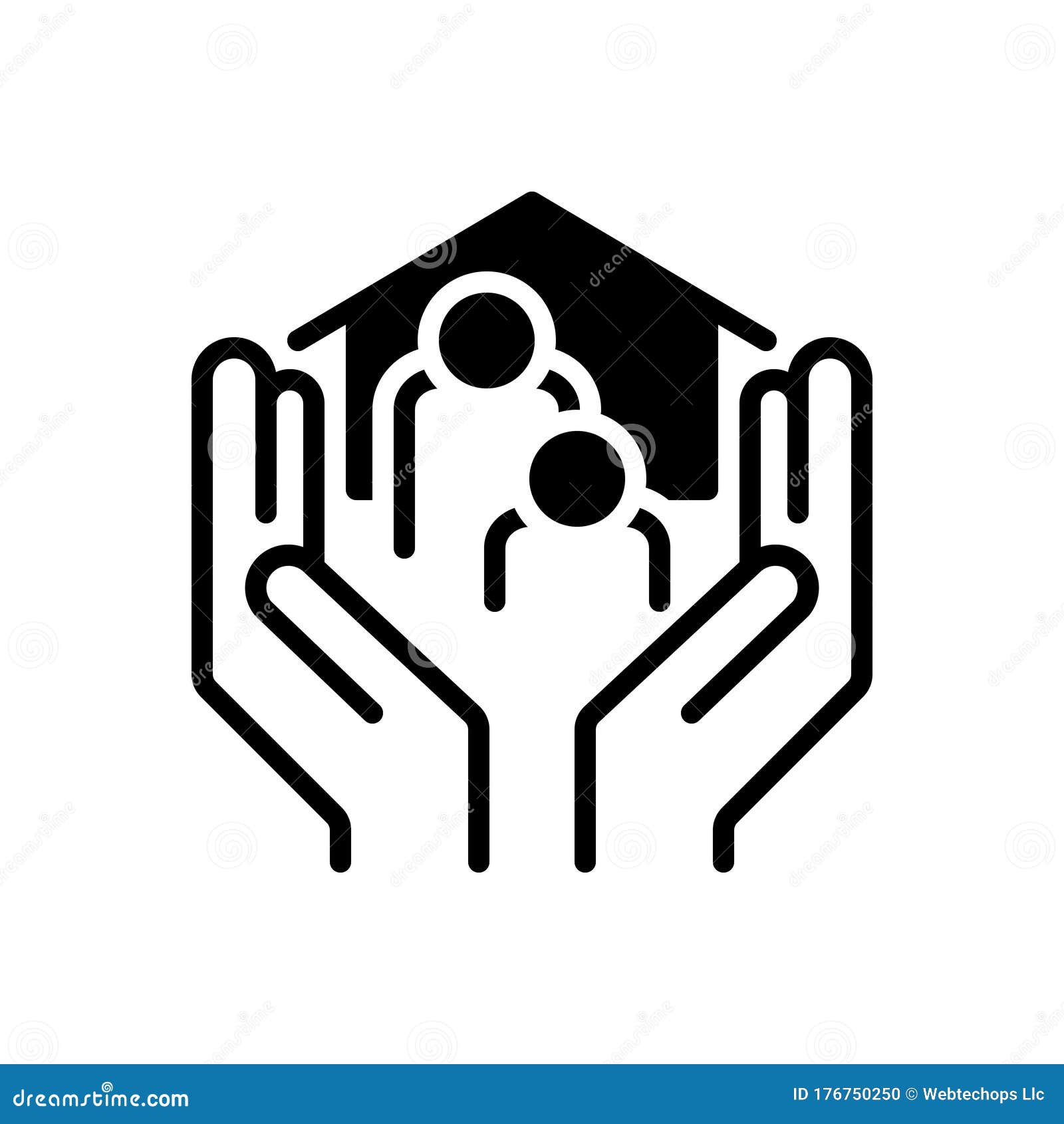 Black Solid Icon for Welfare, Well Being and Health Stock Vector ...