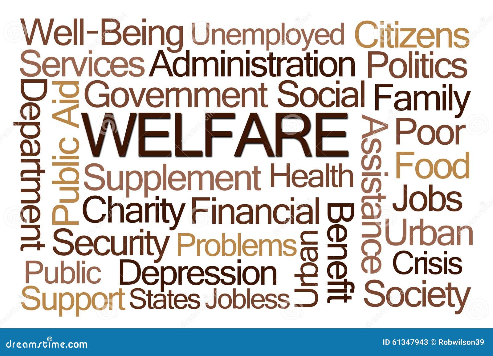 Welfare Word Cloud stock illustration. Illustration of cloud - 61347943