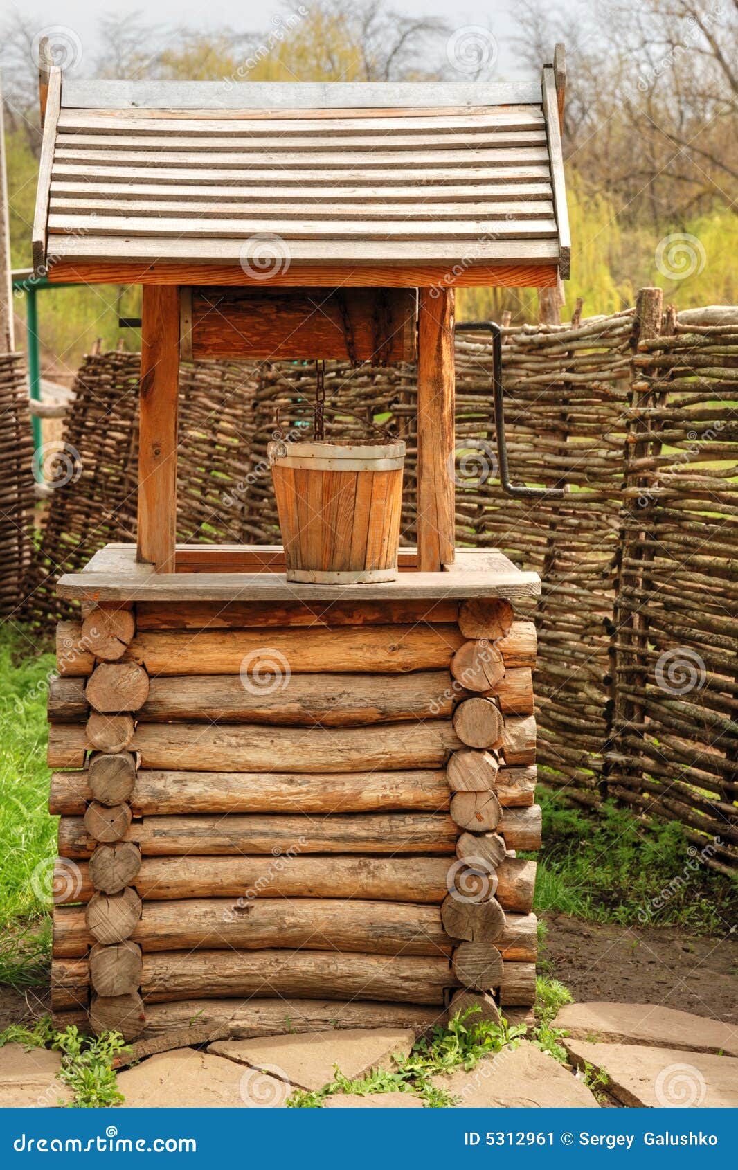 Well stock image. Image of handiwork, village, hedge, decorative - 5312961