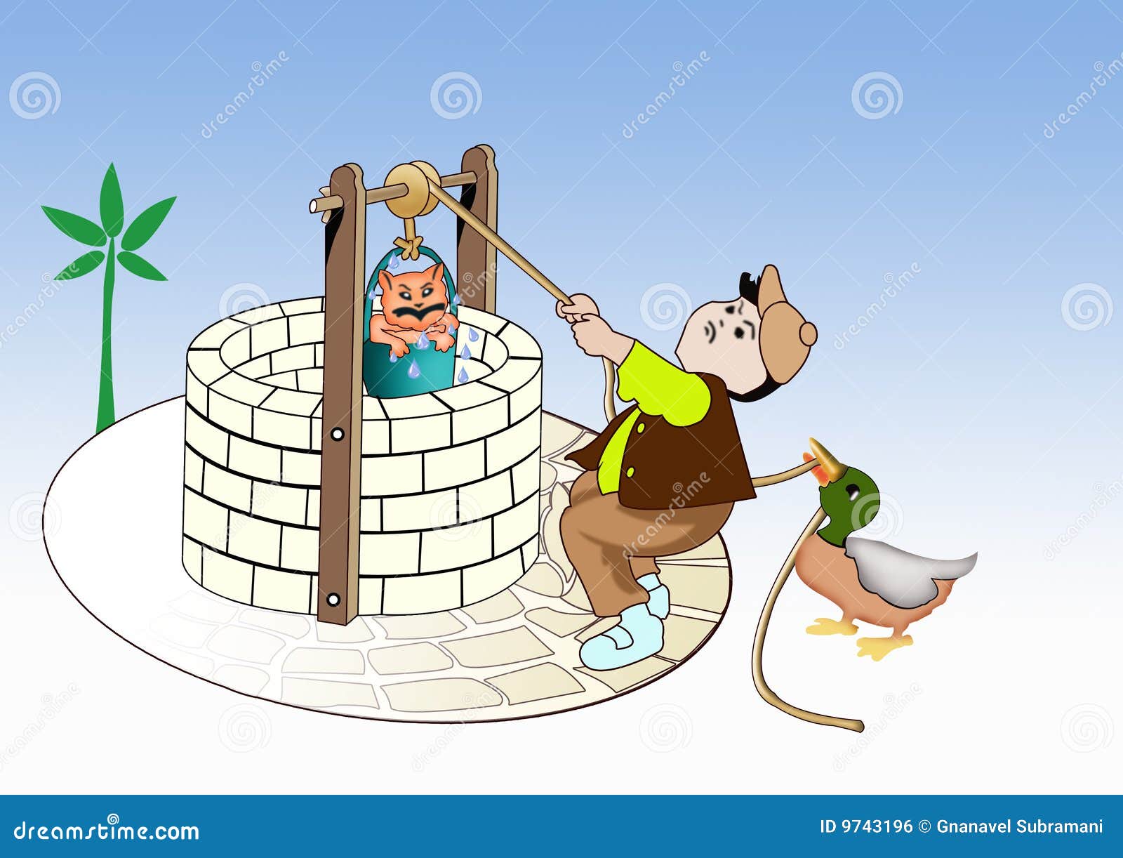 Well stock illustration. Illustration of blue, concept - 9743196