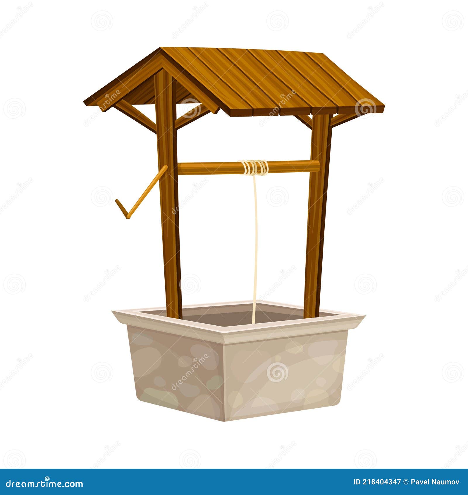 Well As Stone Structure in the Ground for Accessing Water Vector ...