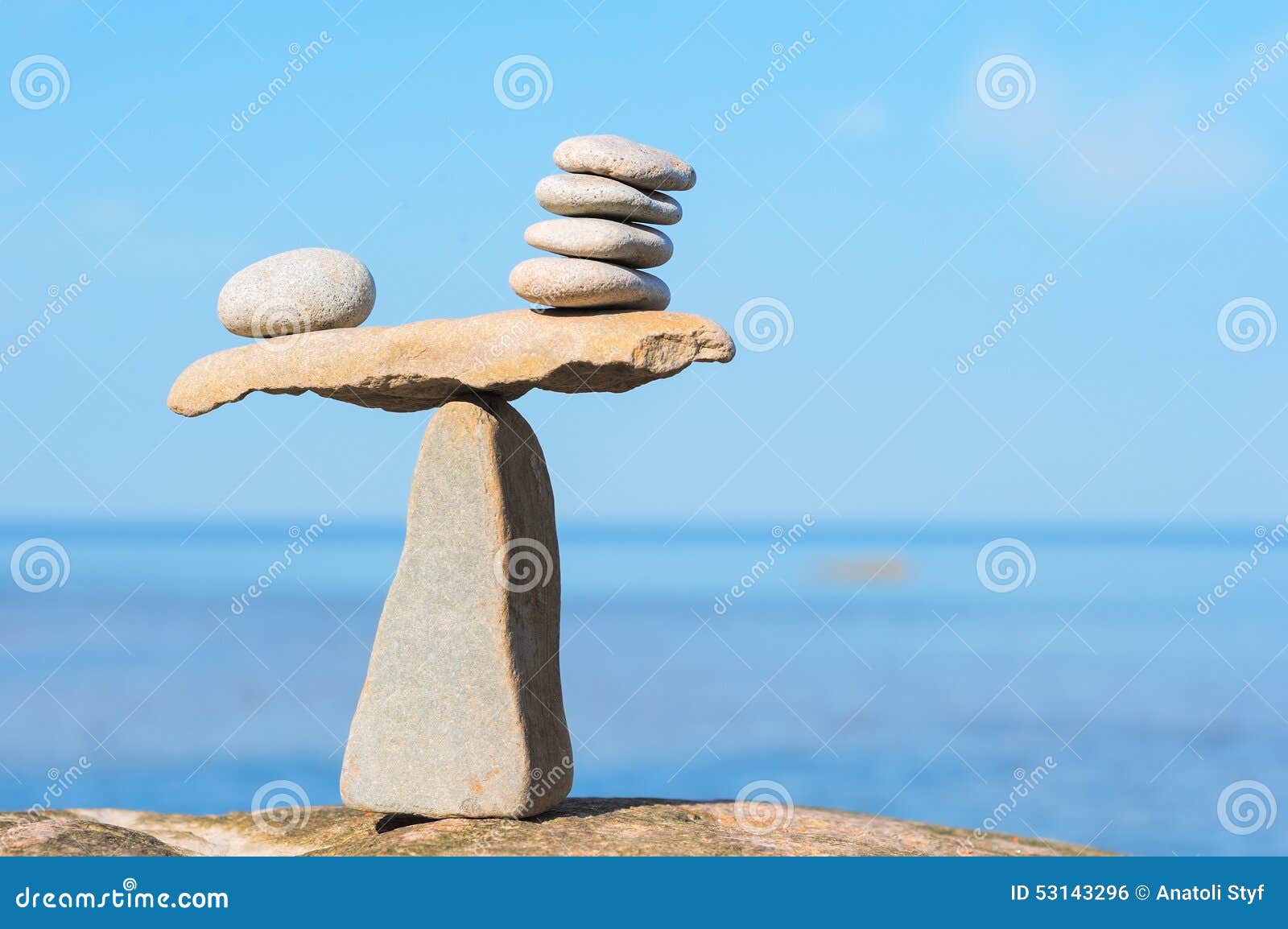 Well-balanced of stones stock photo. Image of meditation - 53143296
