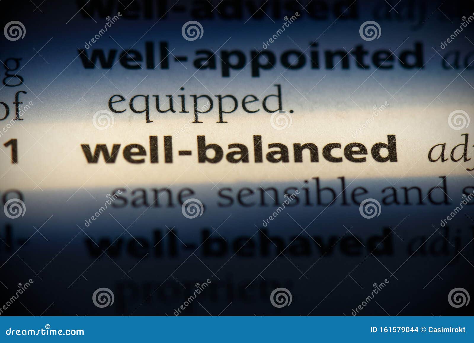 Well-balanced stock photo. Image of etymology, closeup - 161579044