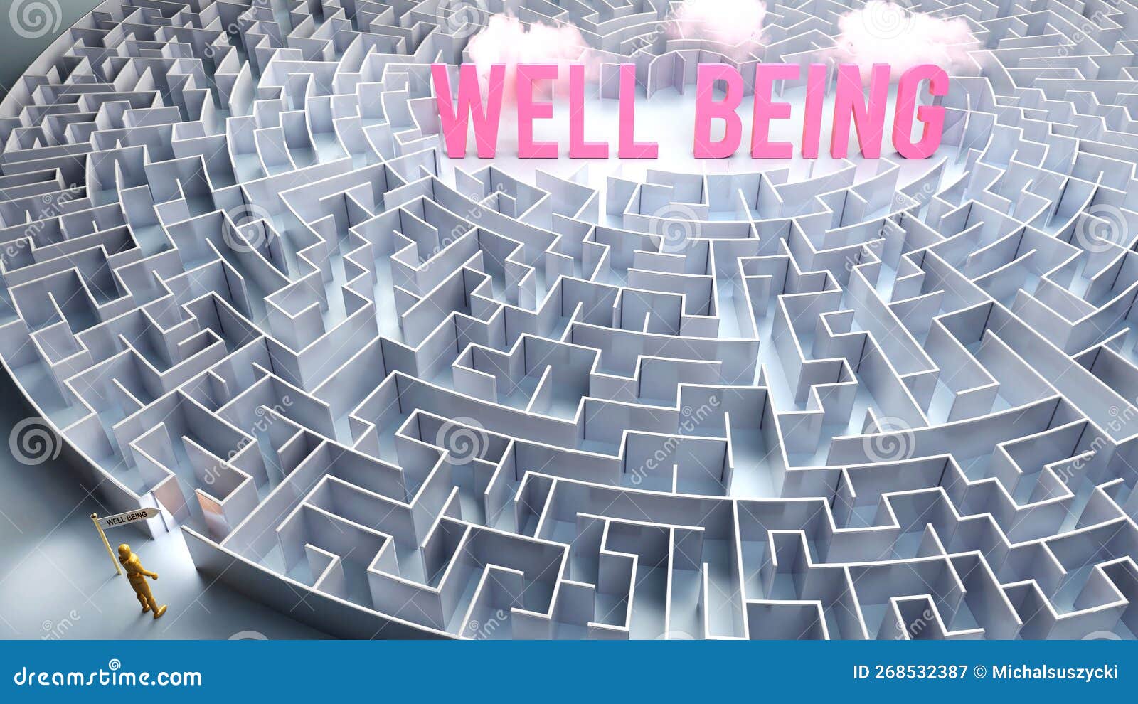 Well Being and a Difficult Path To Reach it Stock Illustration ...