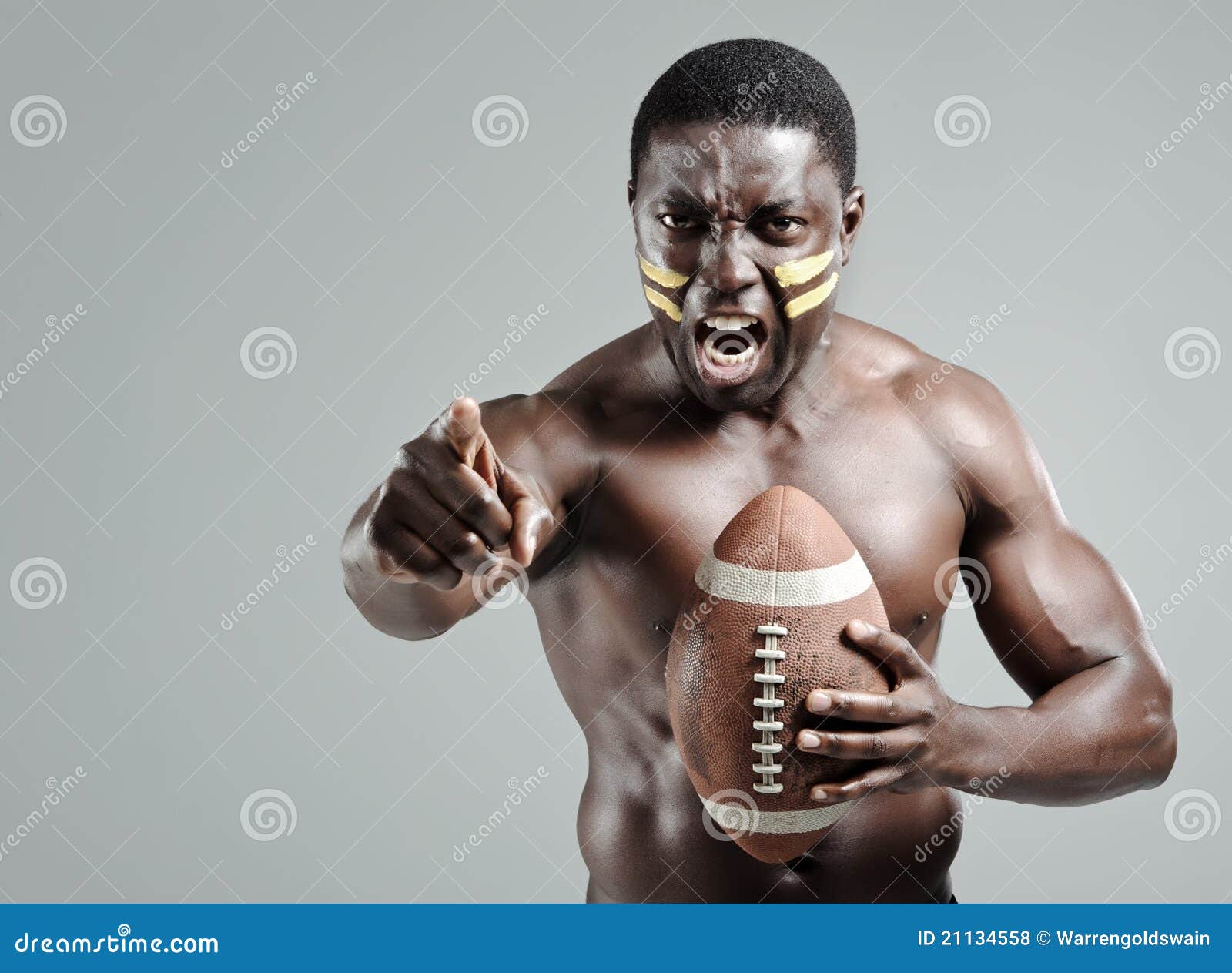 Well-built American Football Player Stock Photo - Image of american ...