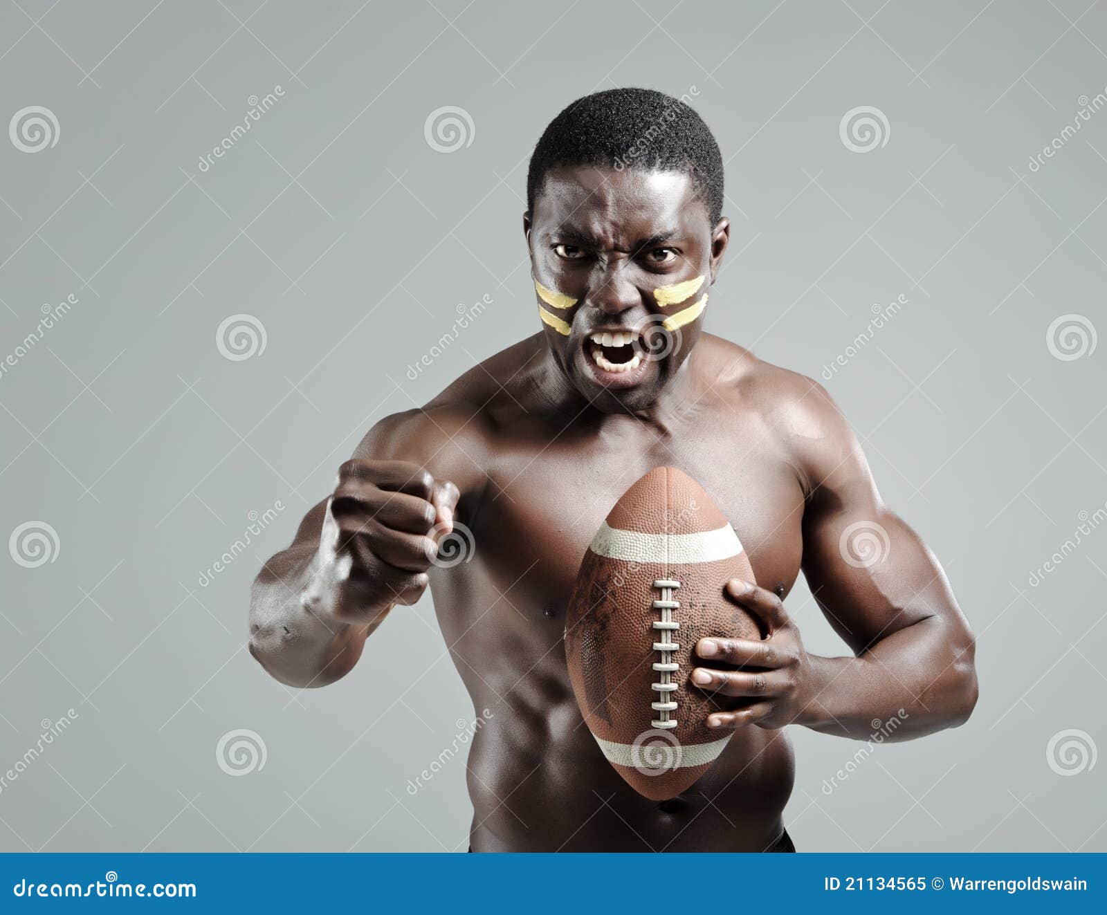 Well-built American Football Player Stock Image - Image of american ...