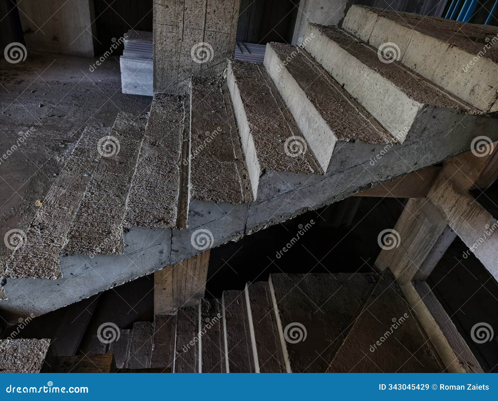 A Well Constructed Set of Stairs with Concrete Elements Stock Image ...