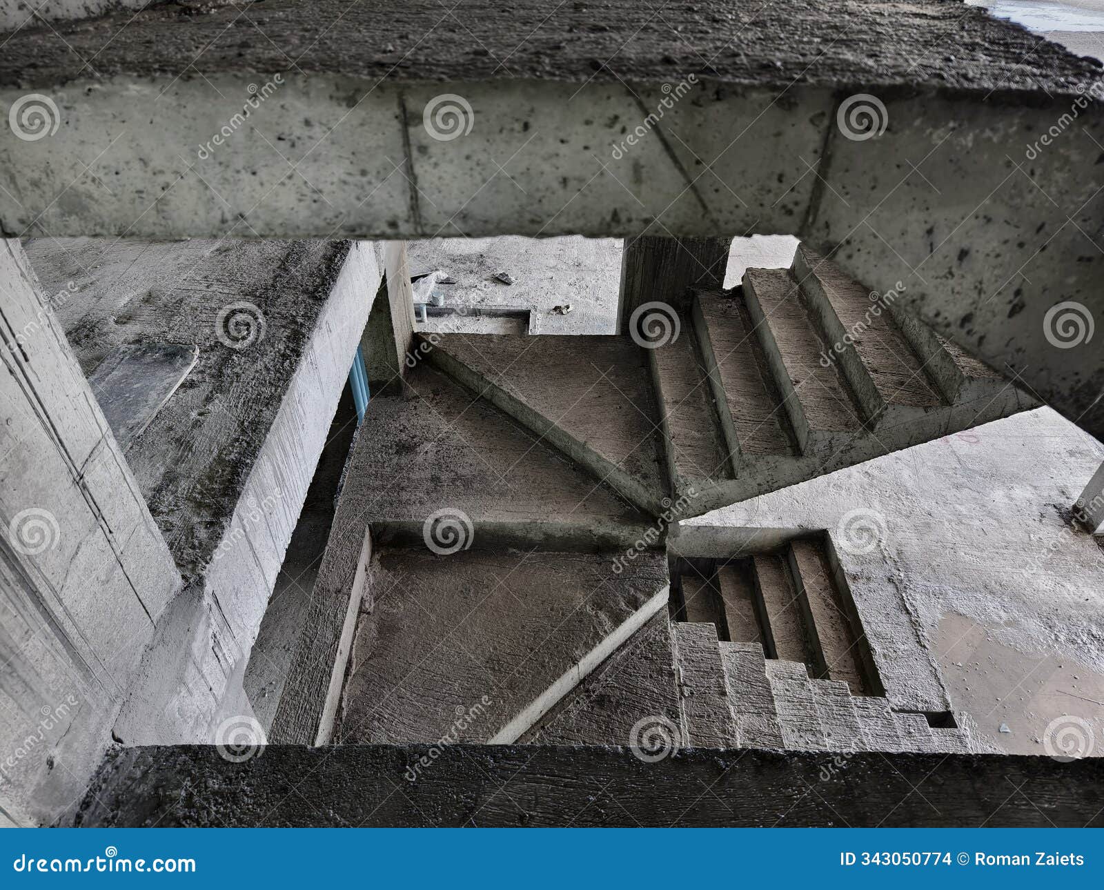 A Well Constructed Set of Stairs with Concrete Elements Stock Photo ...