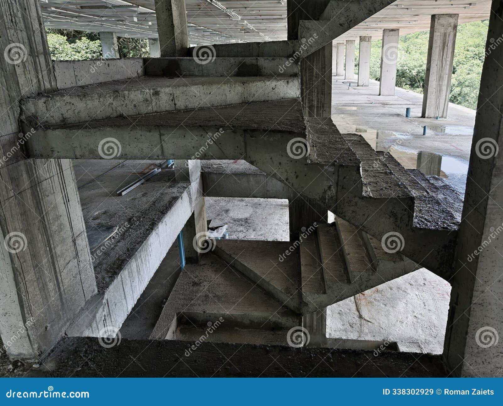 A Well Constructed Set of Stairs with Concrete Elements Stock Image ...