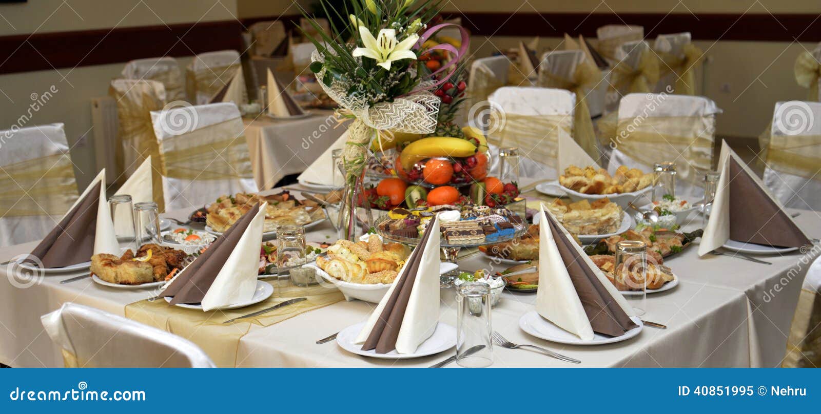 Decorated Food On A Festive Table Stock Photography | CartoonDealer.com ...