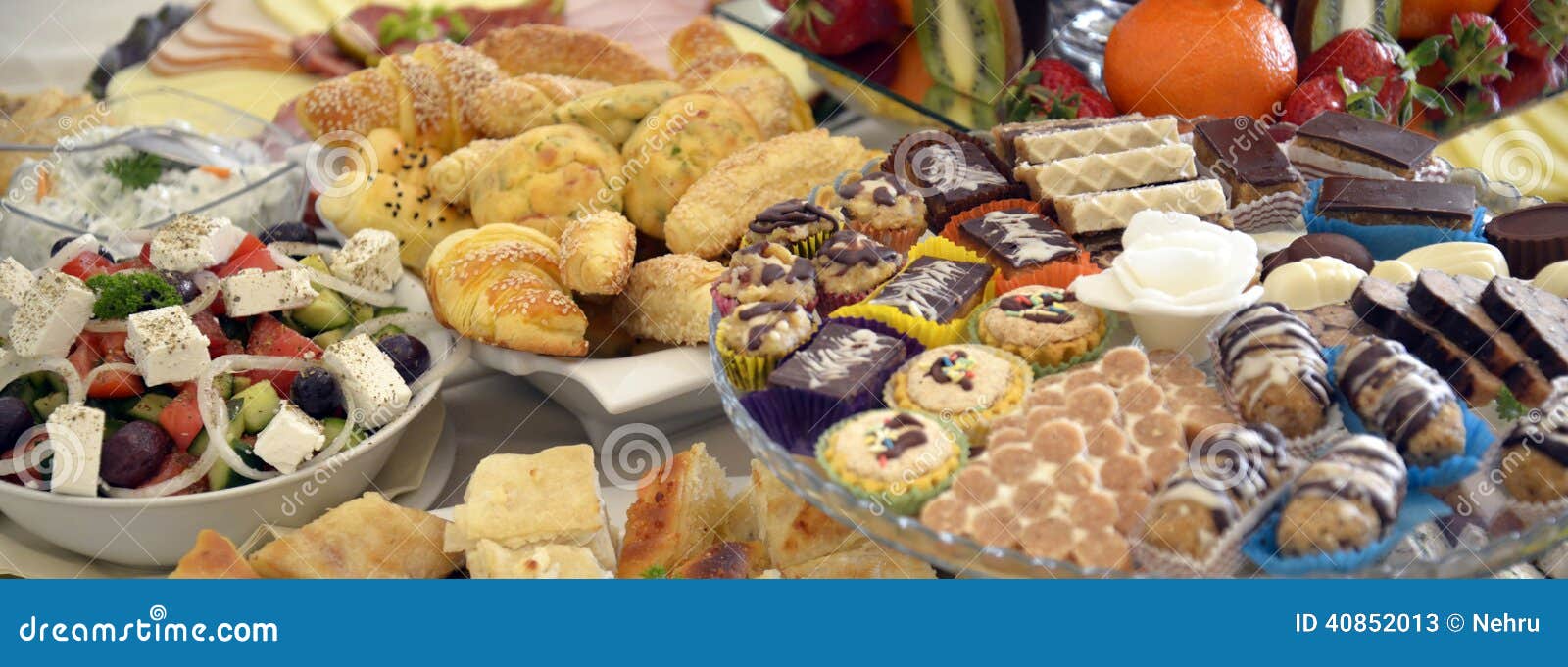 Well Decorated Food on a Table Stock Image - Image of meat, food: 40852013