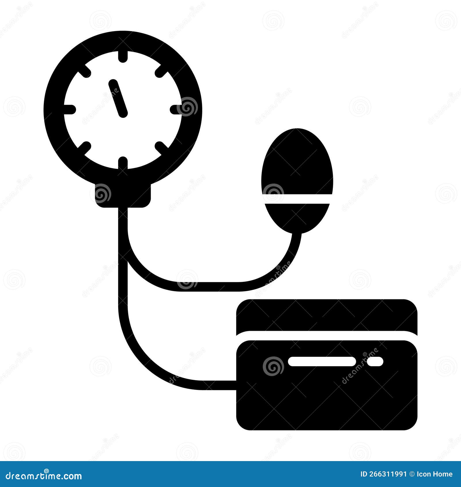 Well Design Icon of Bp Apparatus, Sphygmomanometer Vector Stock Vector - Illustration of ...