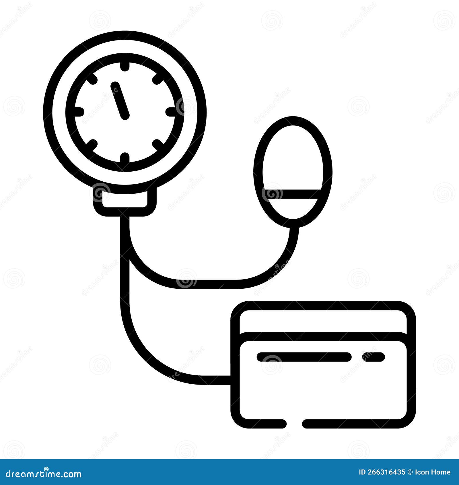 Well Design Icon of Bp Apparatus, Sphygmomanometer Vector Stock Vector ...