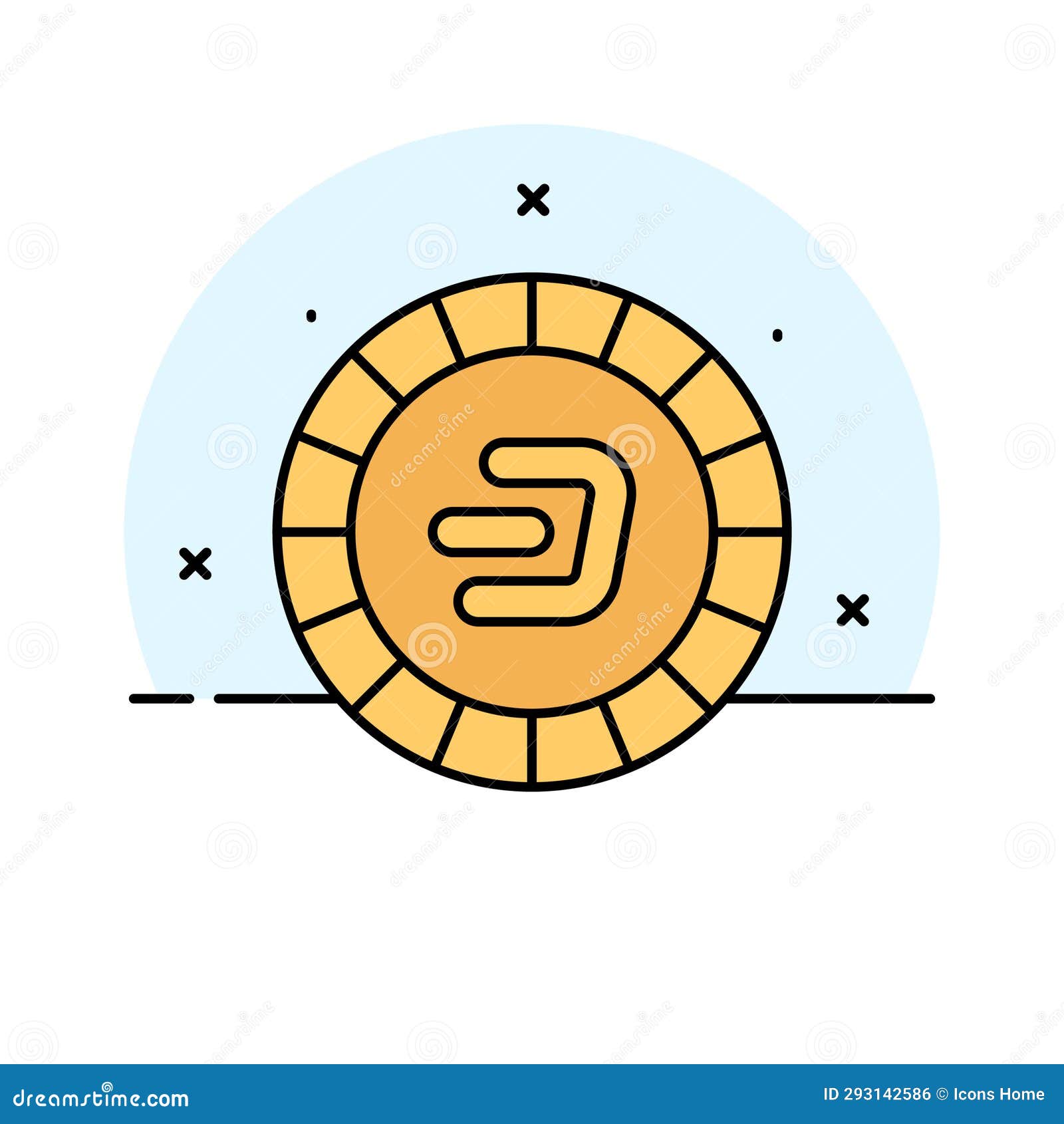 Well Designed Icon of Dash Coin, Cryptocurrency Coin Vector Design ...