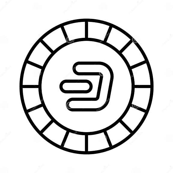 Well Designed Icon of Dash Coin, Cryptocurrency Coin Vector Design ...