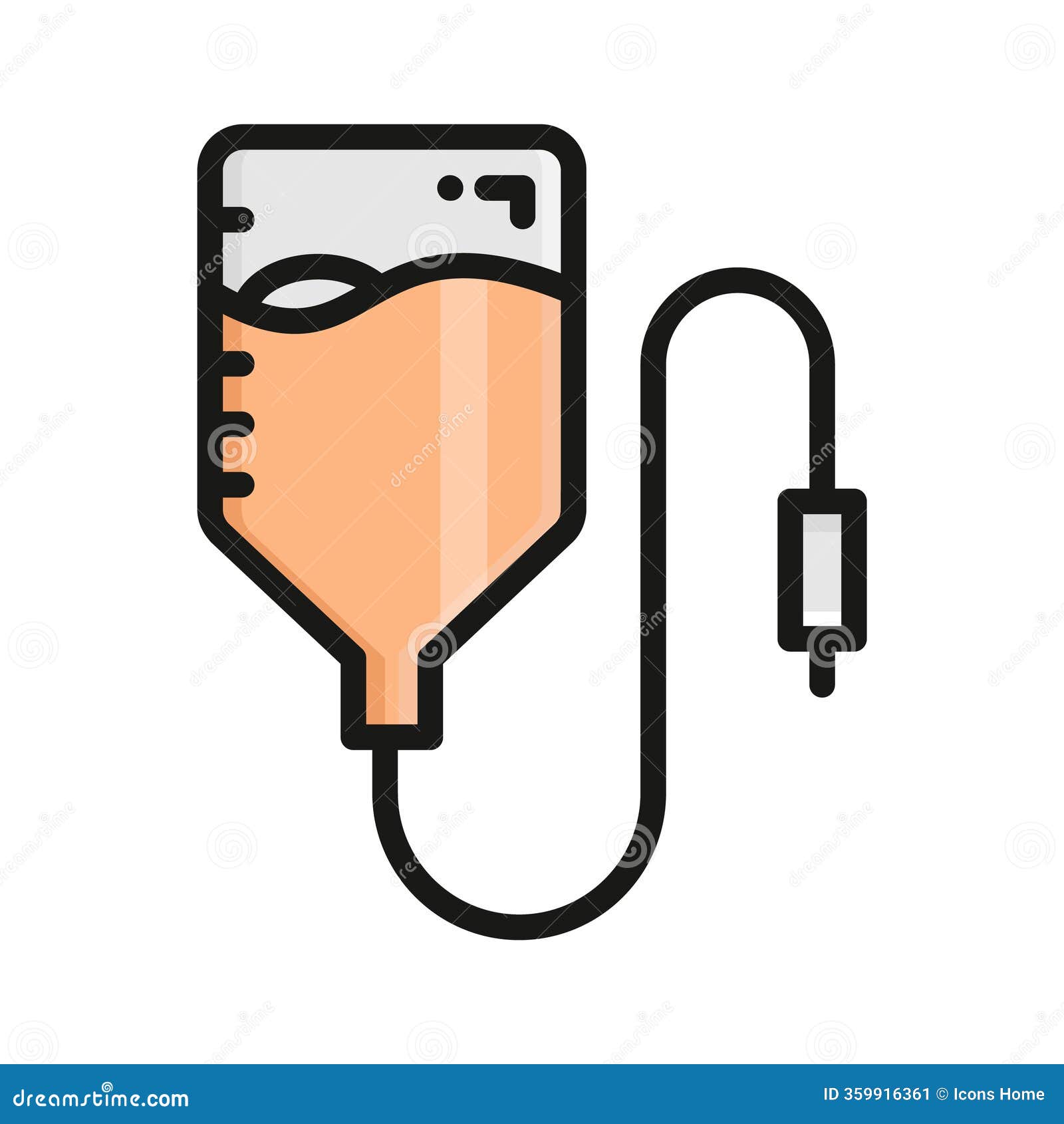 Therapy Iv Drip Bag Cartoon Vector Illustration | CartoonDealer.com ...