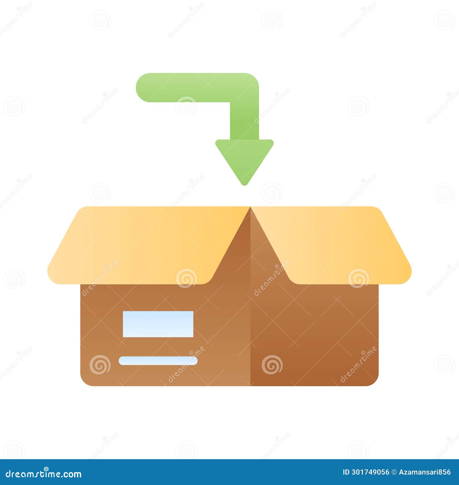 Well Designed Icon of Packaging, Down Arrow with Parcel Stock Vector ...