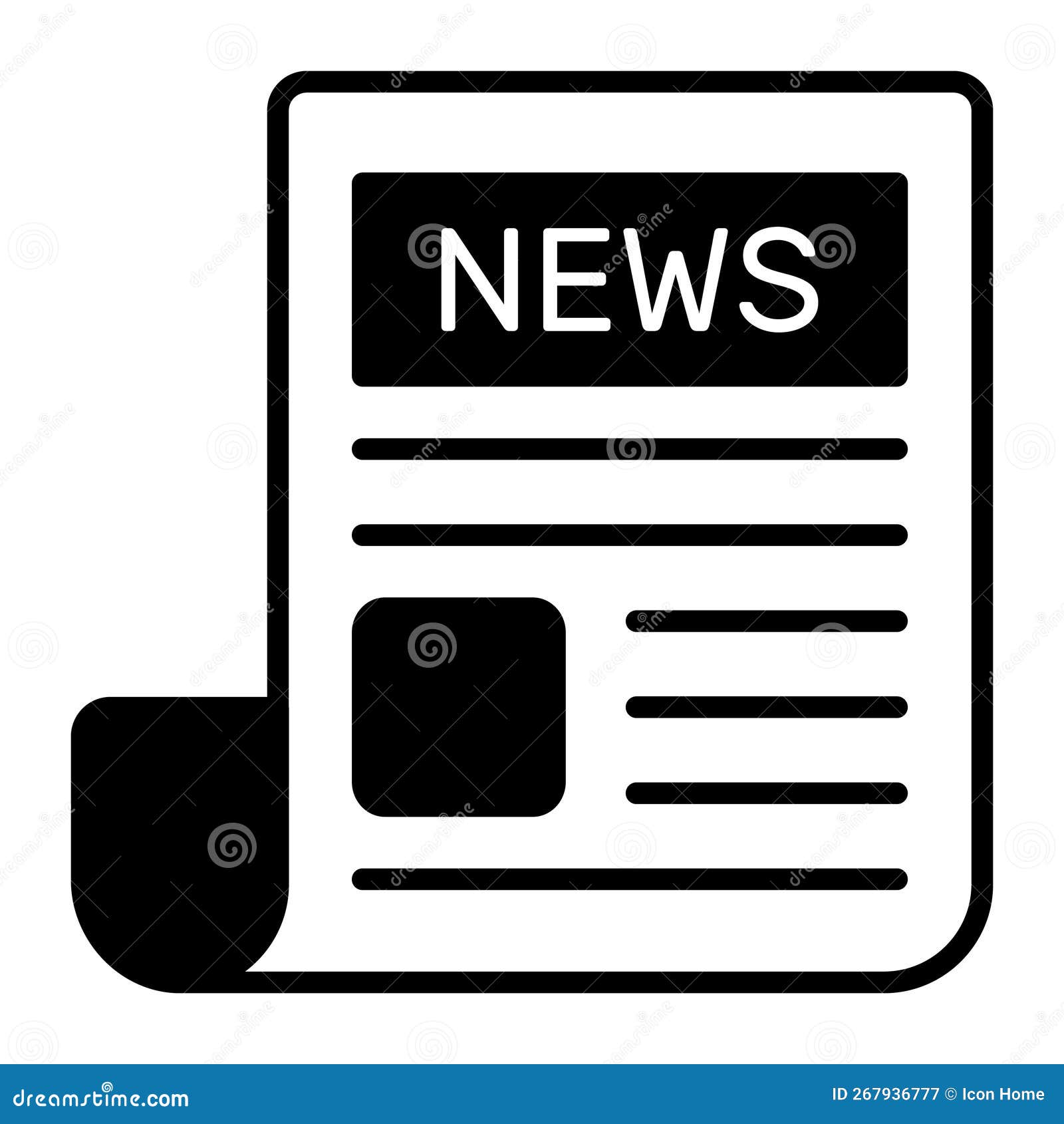 Well Designed Trendy Newspaper Vector Icon Stock Vector - Illustration ...