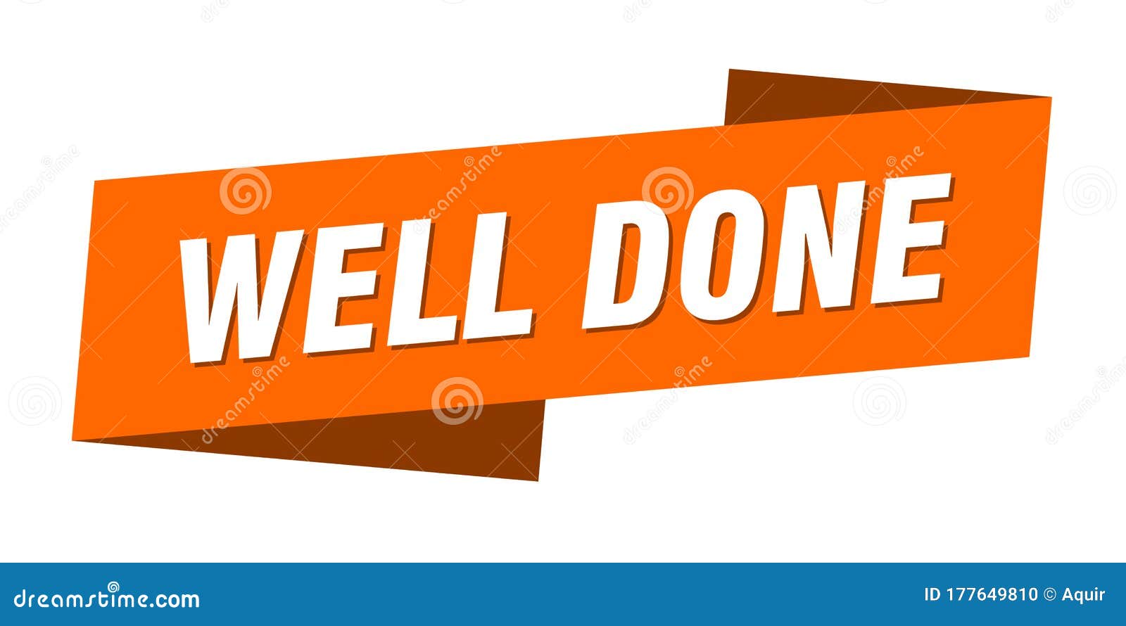 Well Done Banner Template. Well Done Ribbon Label Stock Vector ...