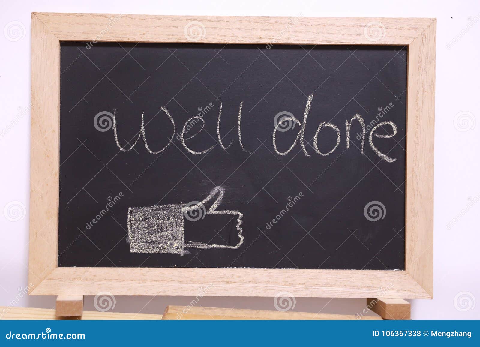 Well done blackboard stock photo. Image of frame, horizontal - 106367338