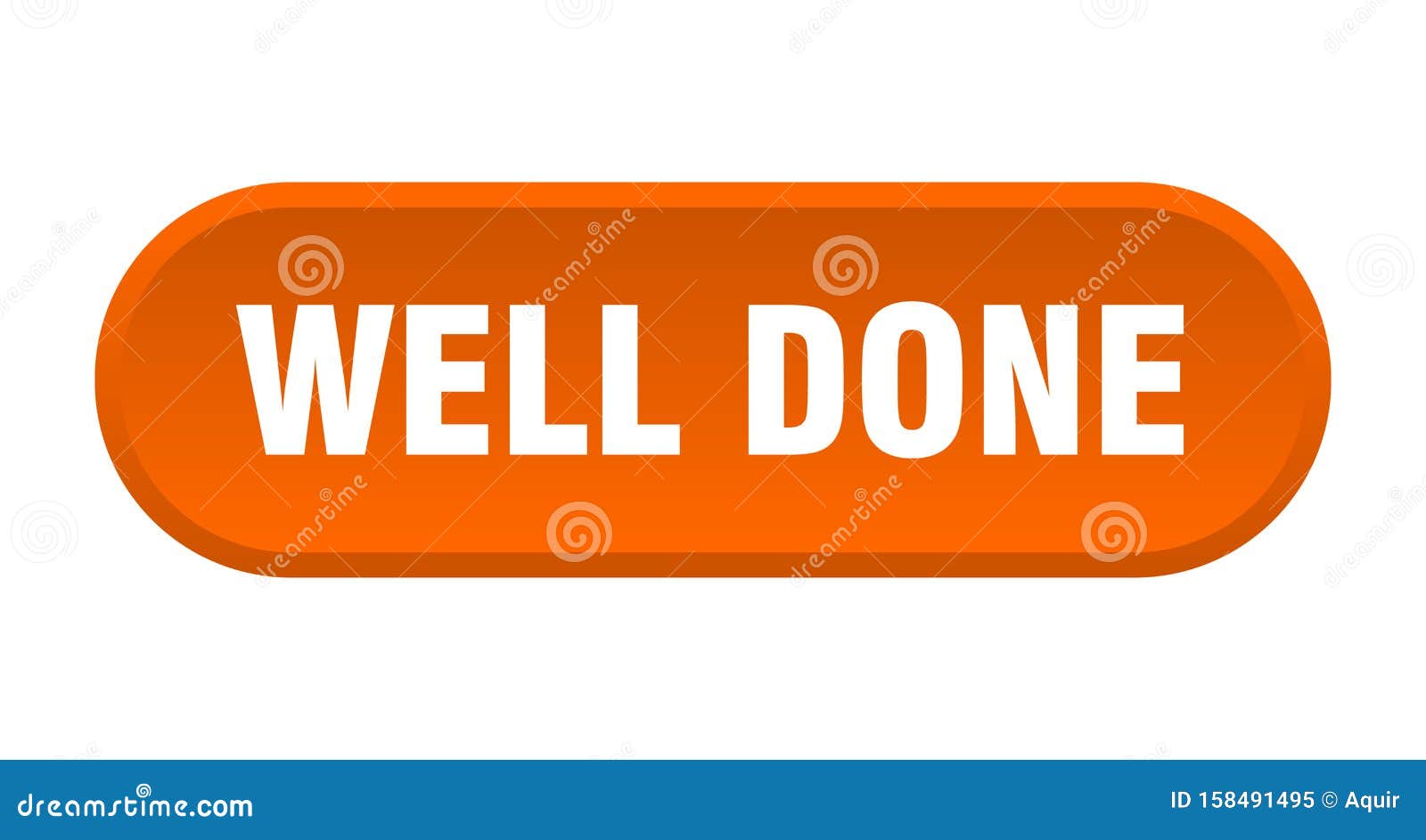 Well done button stock vector. Illustration of banner - 158491495