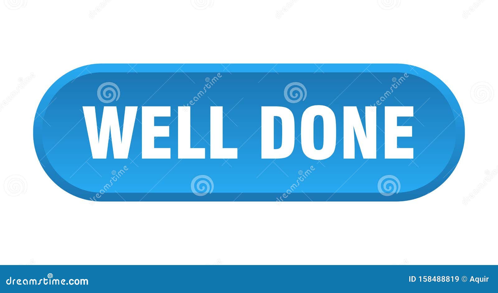 Well done button stock vector. Illustration of button - 158488819