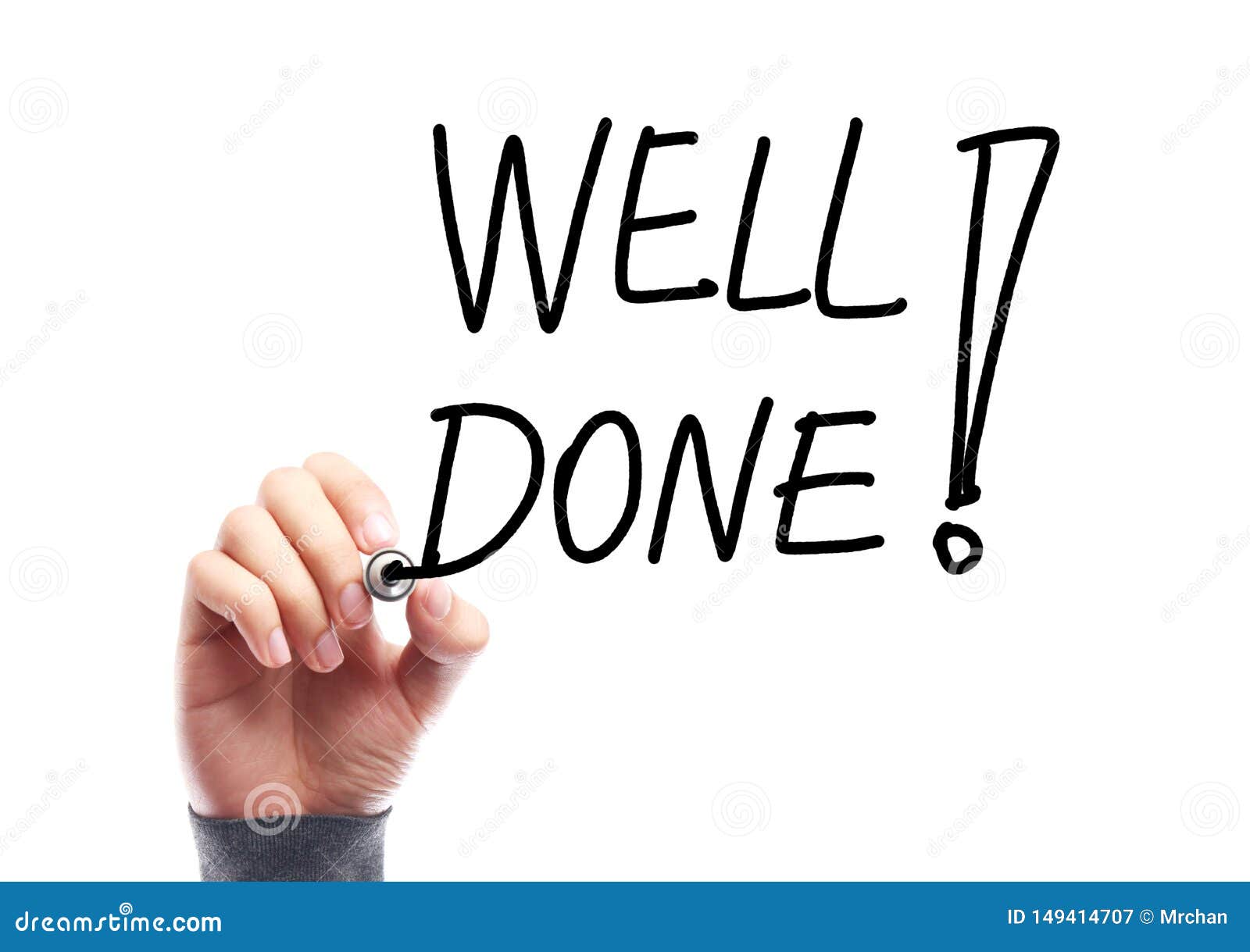 Well Done Concept stock image. Image of employee, placard - 149414707