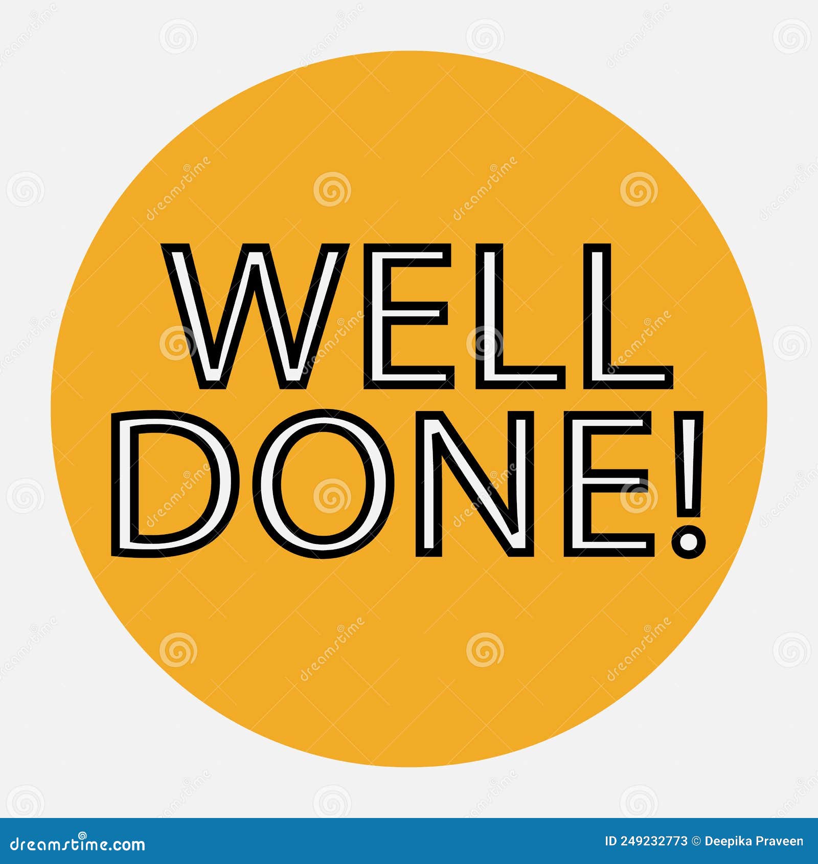 Well Done Congratulations Vector Message Card Stock Vector ...