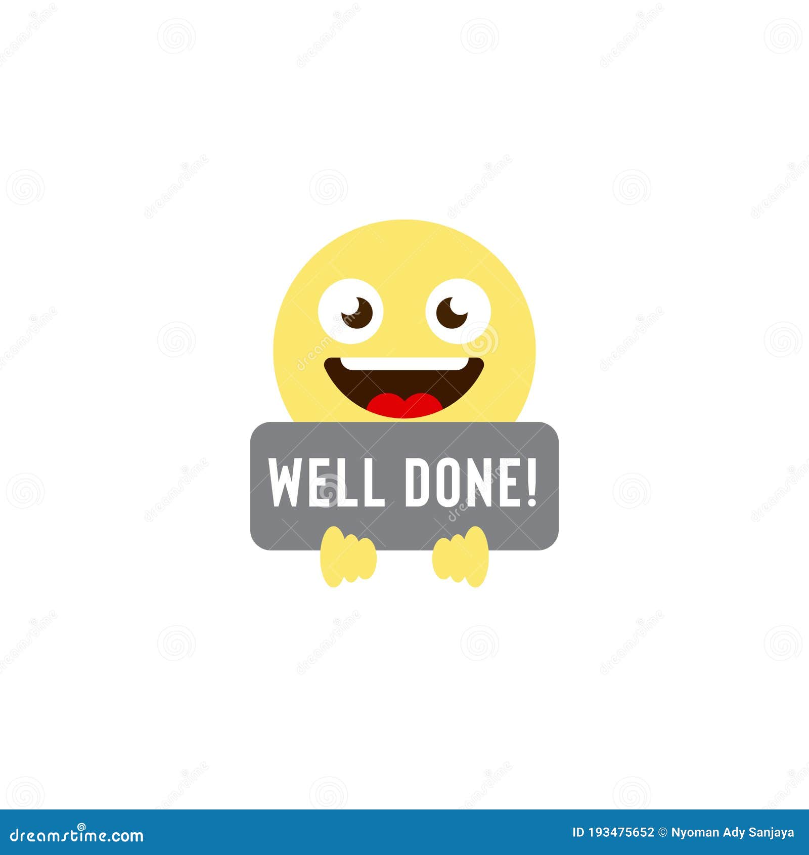 Well Done Emoticons Vector Icon Symbol Isolated on White Background ...