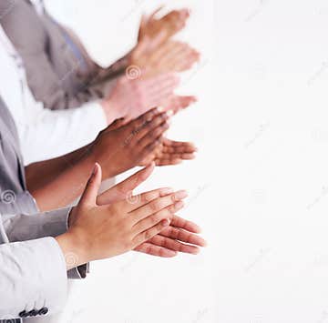 Well Done. a Group of People Clapping Their Hands Together. Stock Image ...