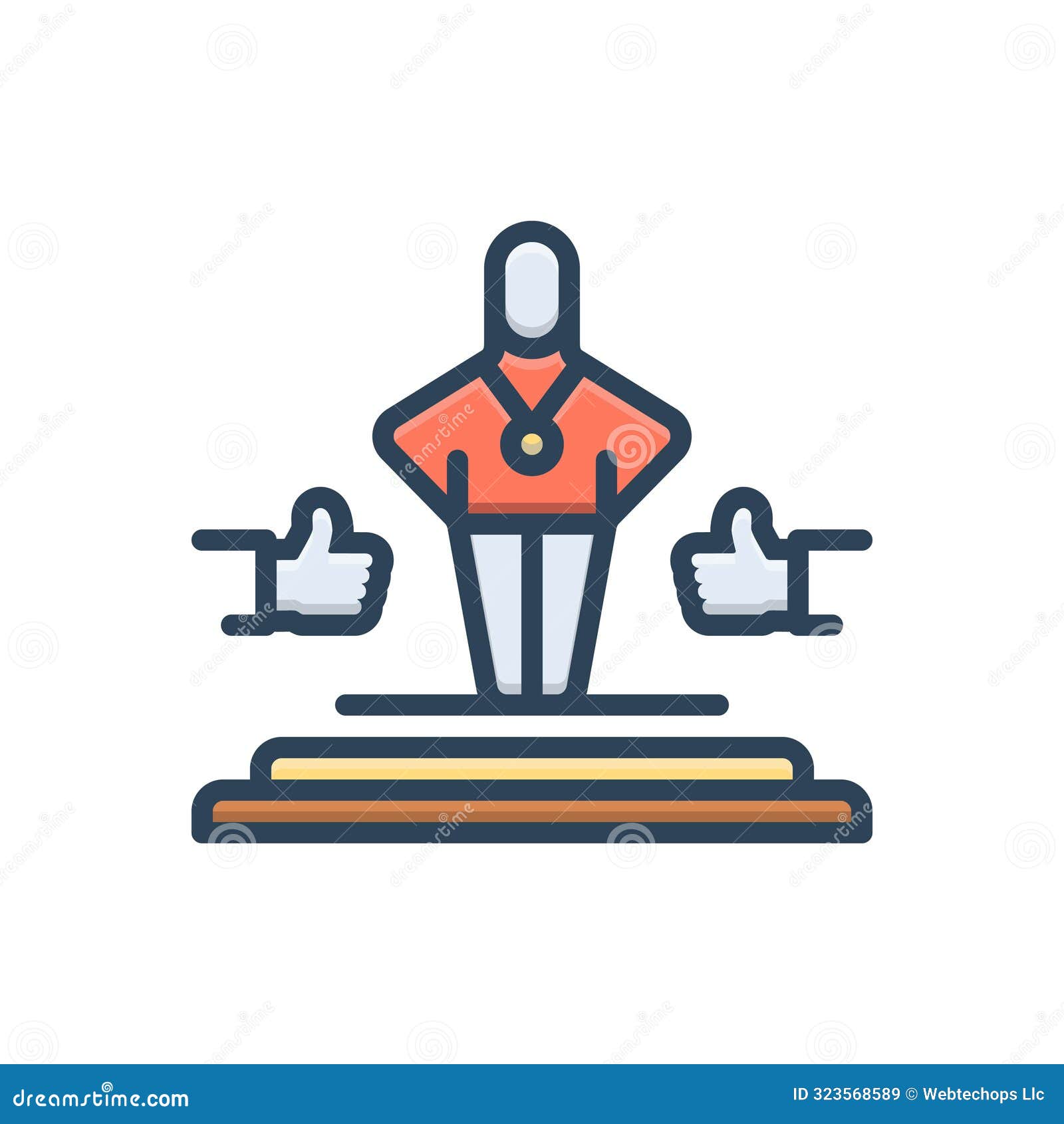 Color Illustration Icon for Well Done, Well and Great Stock ...