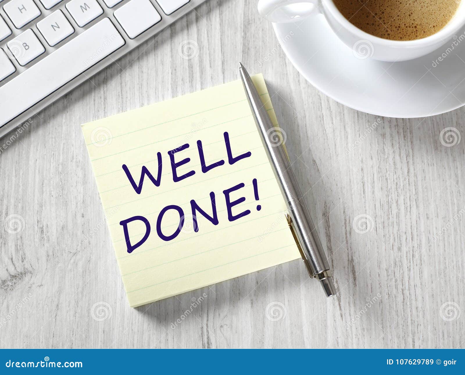 Well done message stock image. Image of efficiency, supply - 107629789