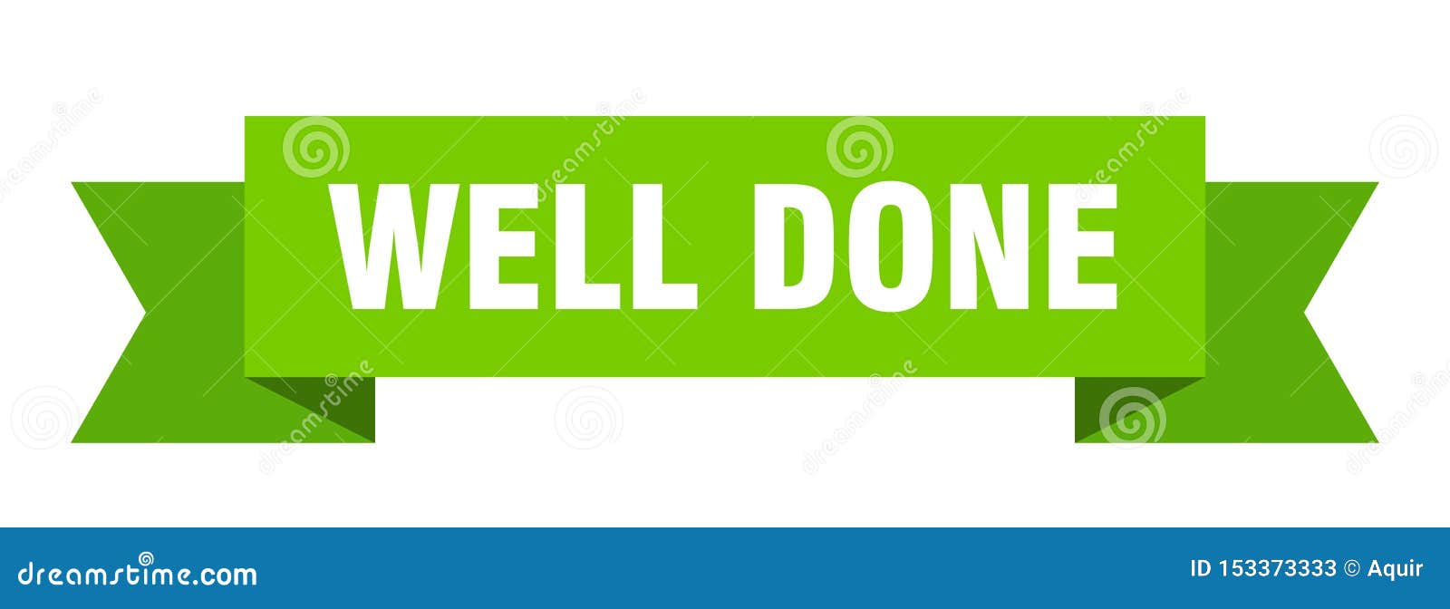 Well done ribbon. stock vector. Illustration of element - 153373333