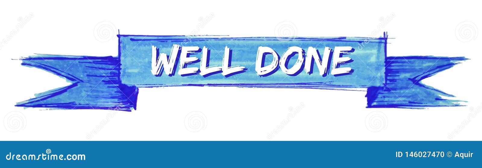 Well done ribbon stock vector. Illustration of highlighter - 146027470