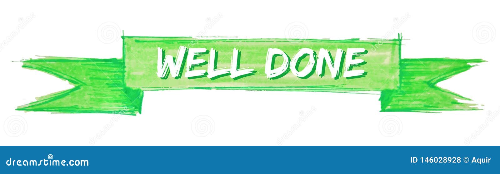 Well done ribbon stock vector. Illustration of band - 146028928
