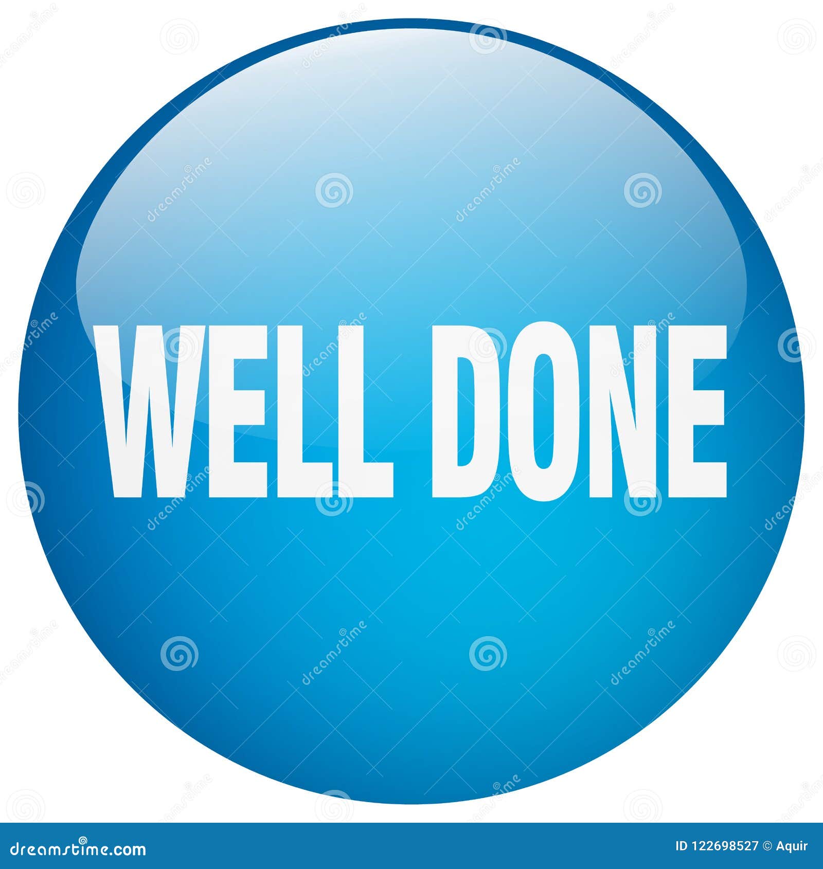 Well done button stock vector. Illustration of graphic - 122698527