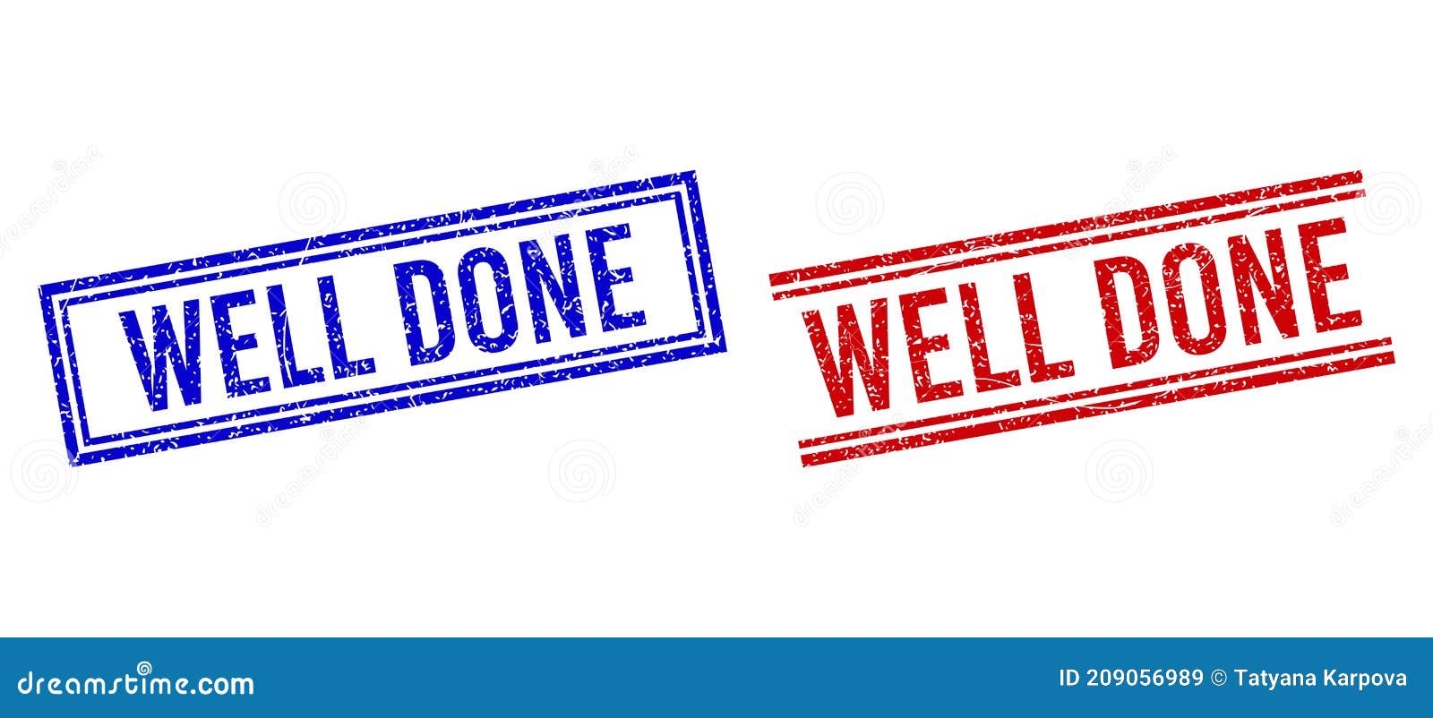 Distress Textured WELL DONE Stamps with Double Lines Stock Vector ...