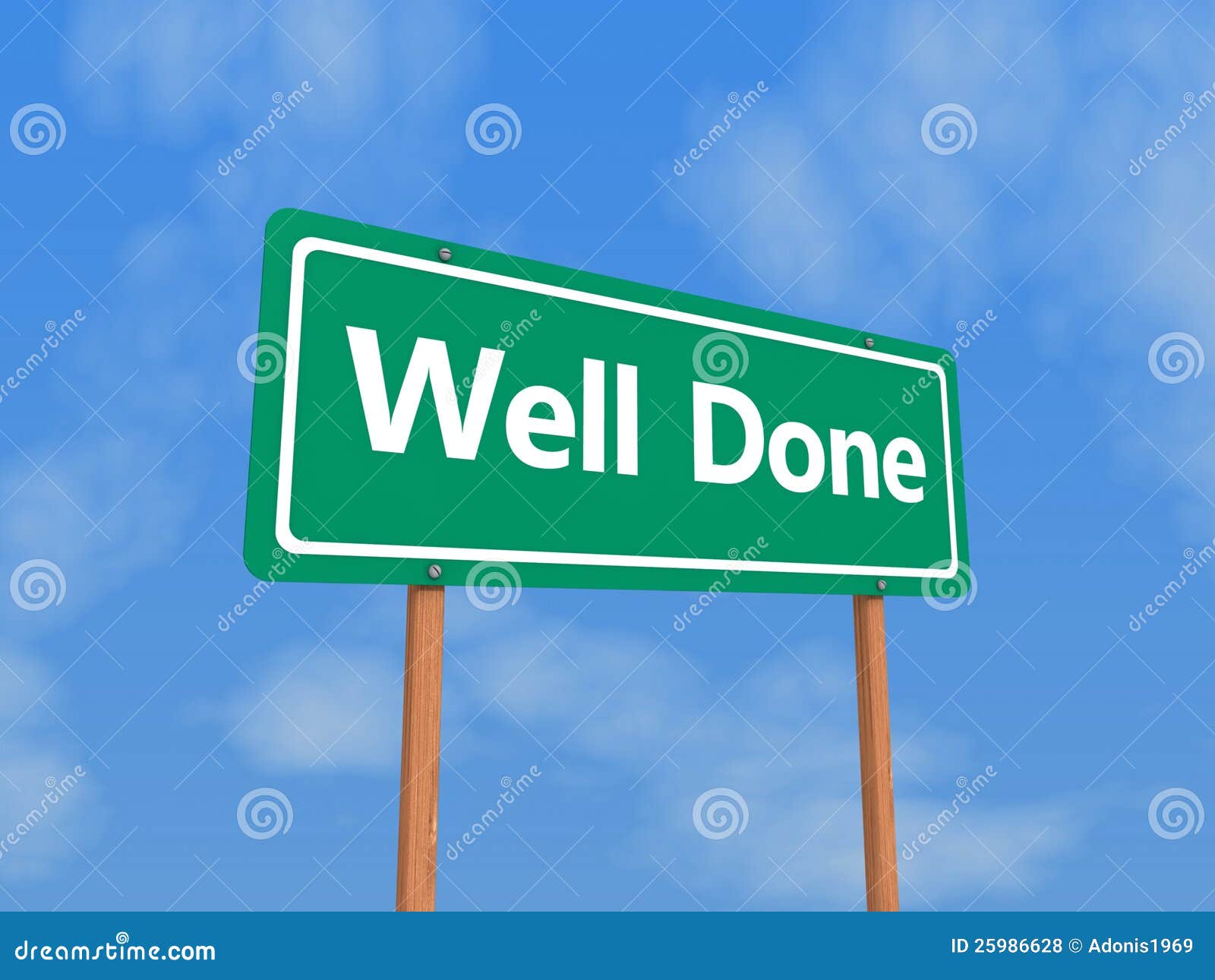 Well done sign stock illustration. Illustration of successful - 25986628