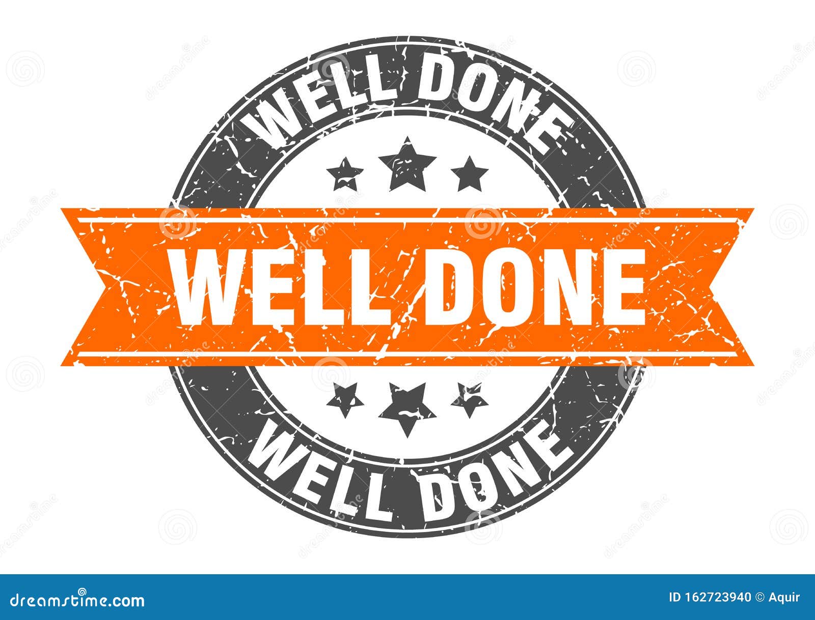 Well done stamp stock vector. Illustration of insignia - 162723940