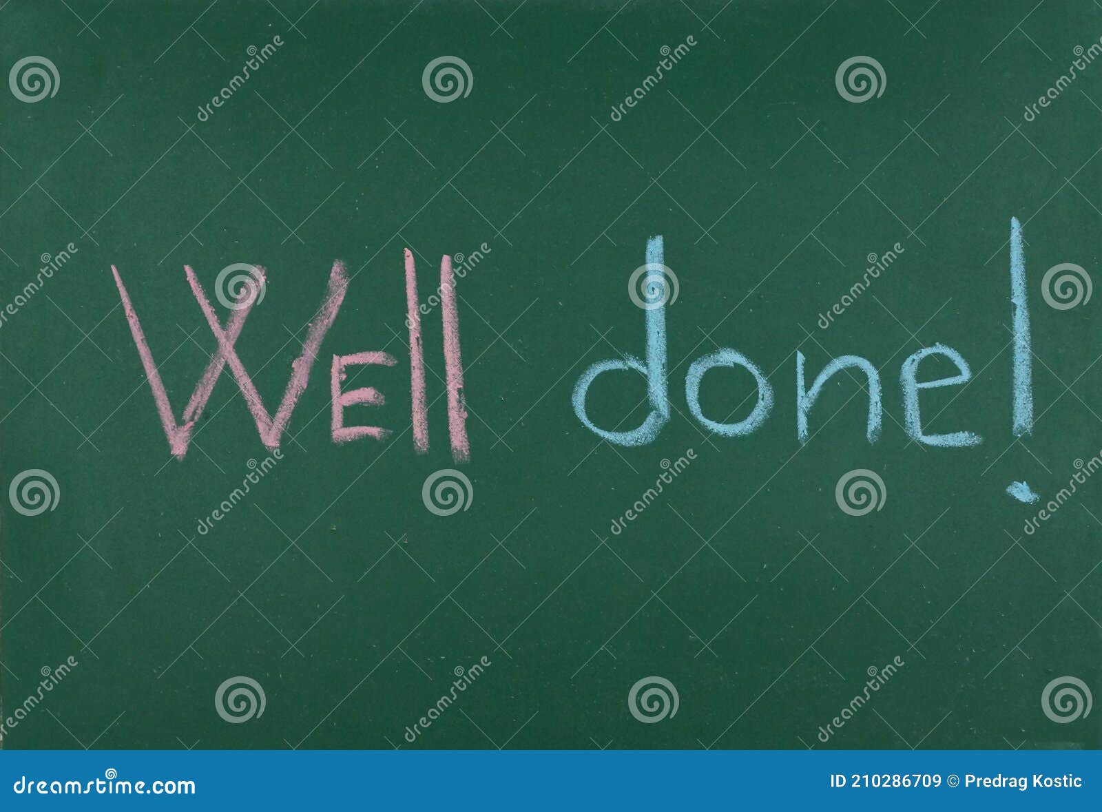 Well done! stock image. Image of calligraphy, advertising - 210286709