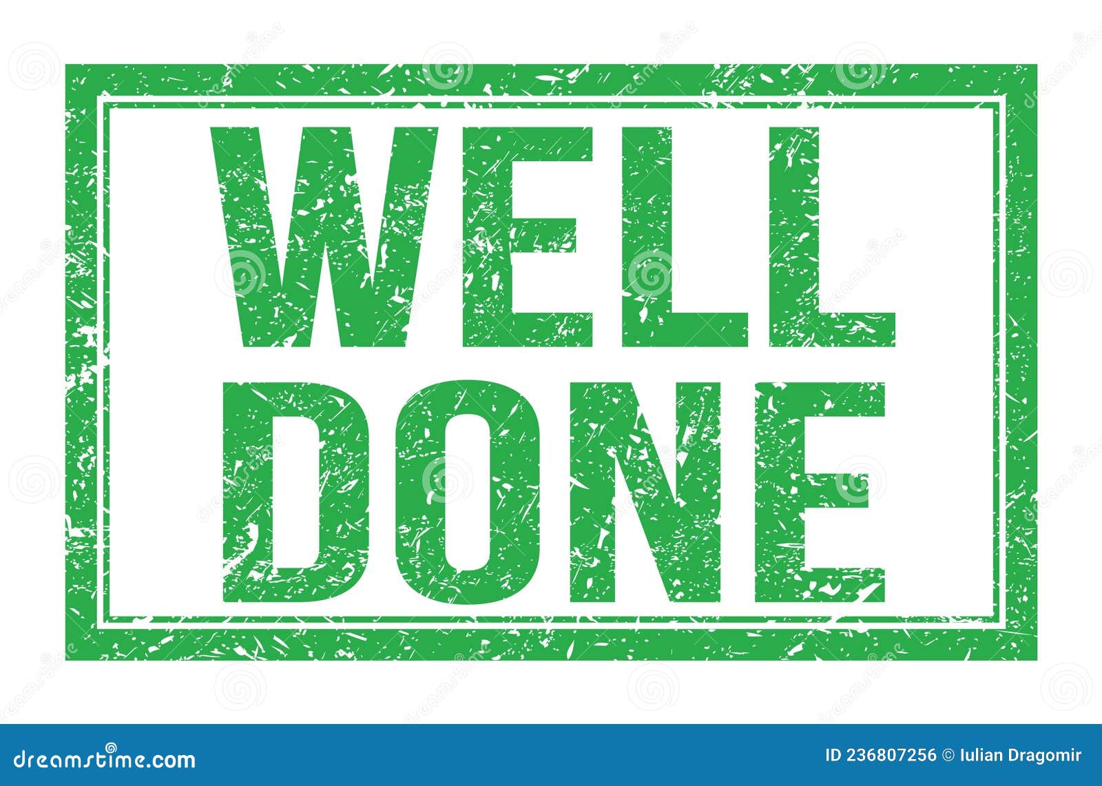 WELL DONE, Words on Green Rectangle Stamp Sign Stock Illustration ...