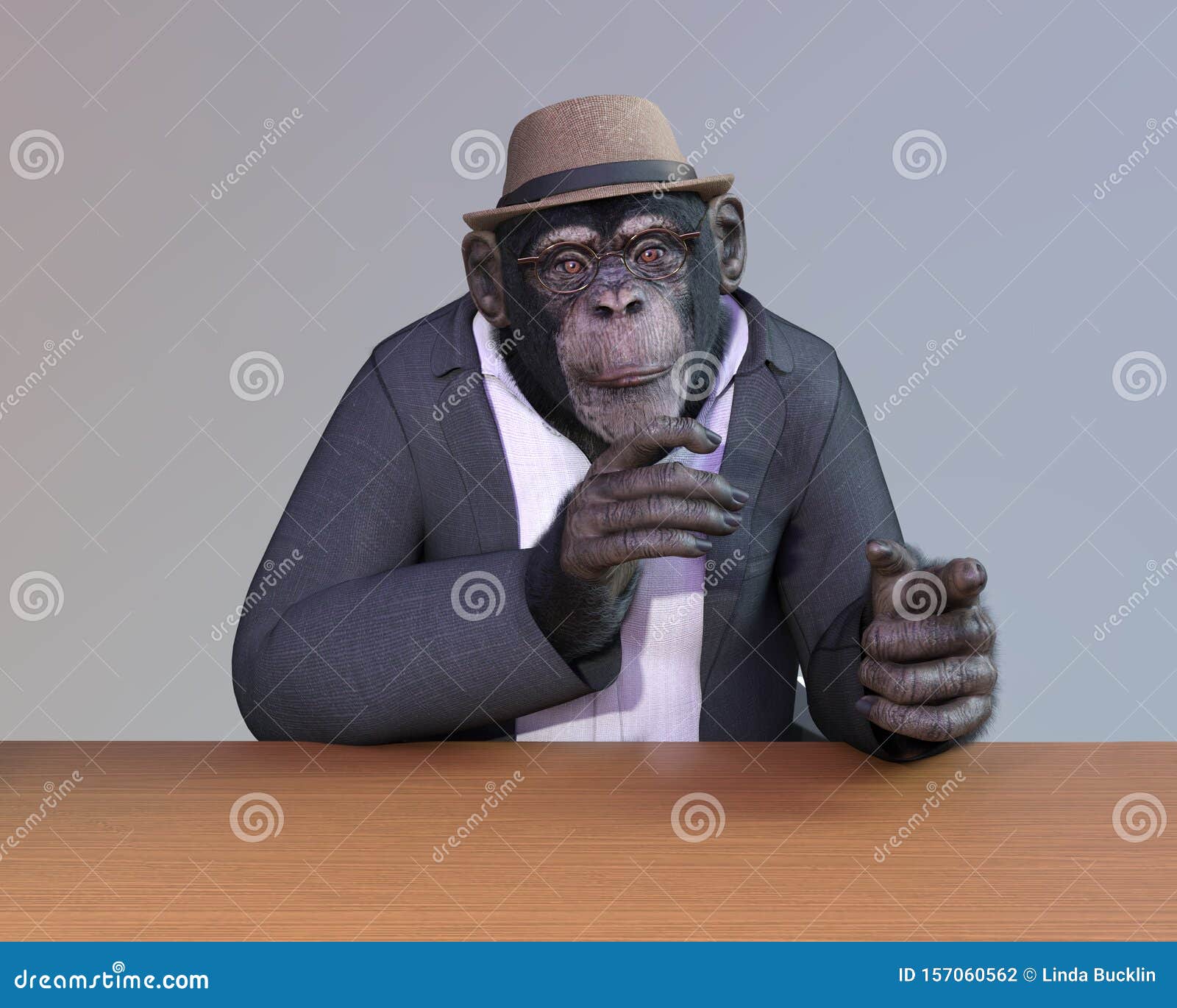 Well Dressed Chimp stock illustration. Illustration of clothes - 157060562