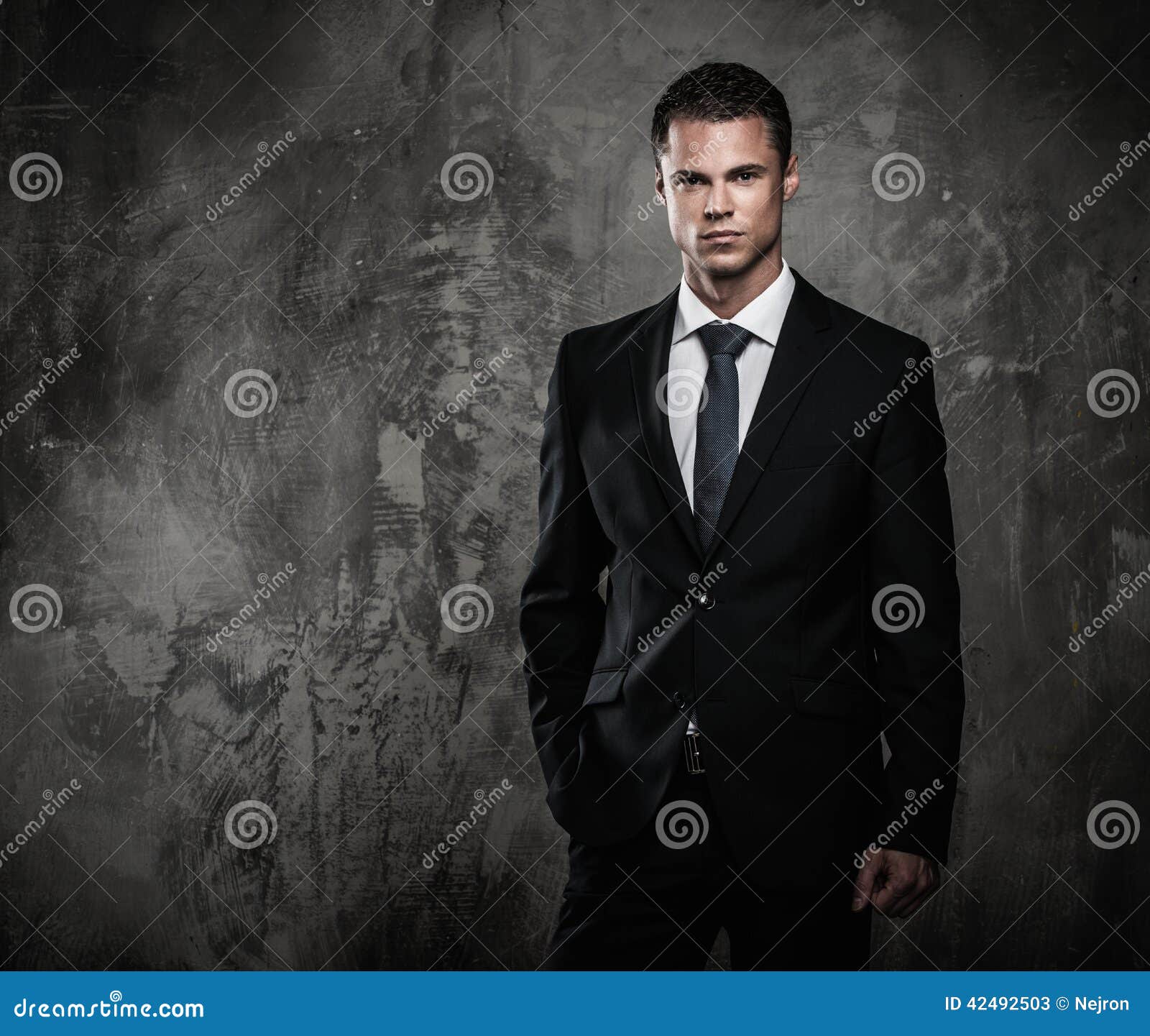 Well-dressed Man in Black Suit Stock Image - Image of dandy, fashion ...