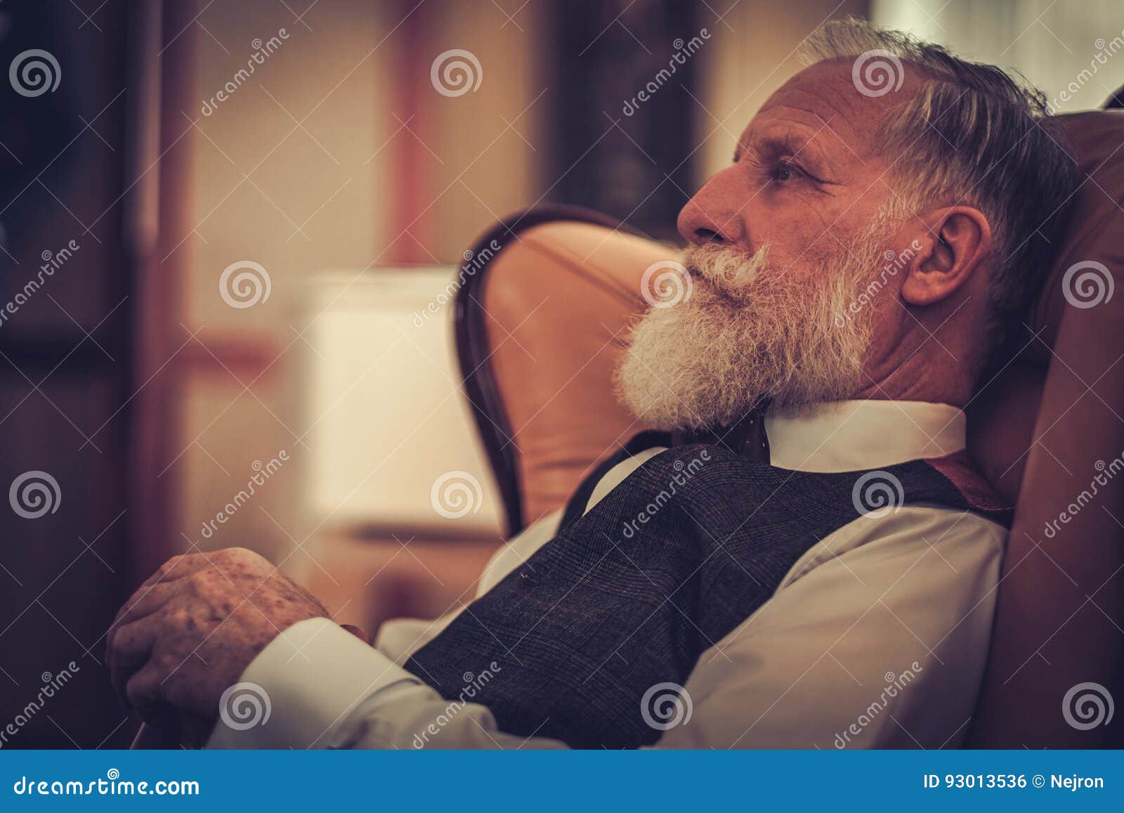 Well-dressed Senior Man in Luxury Interior Stock Photo - Image of ...